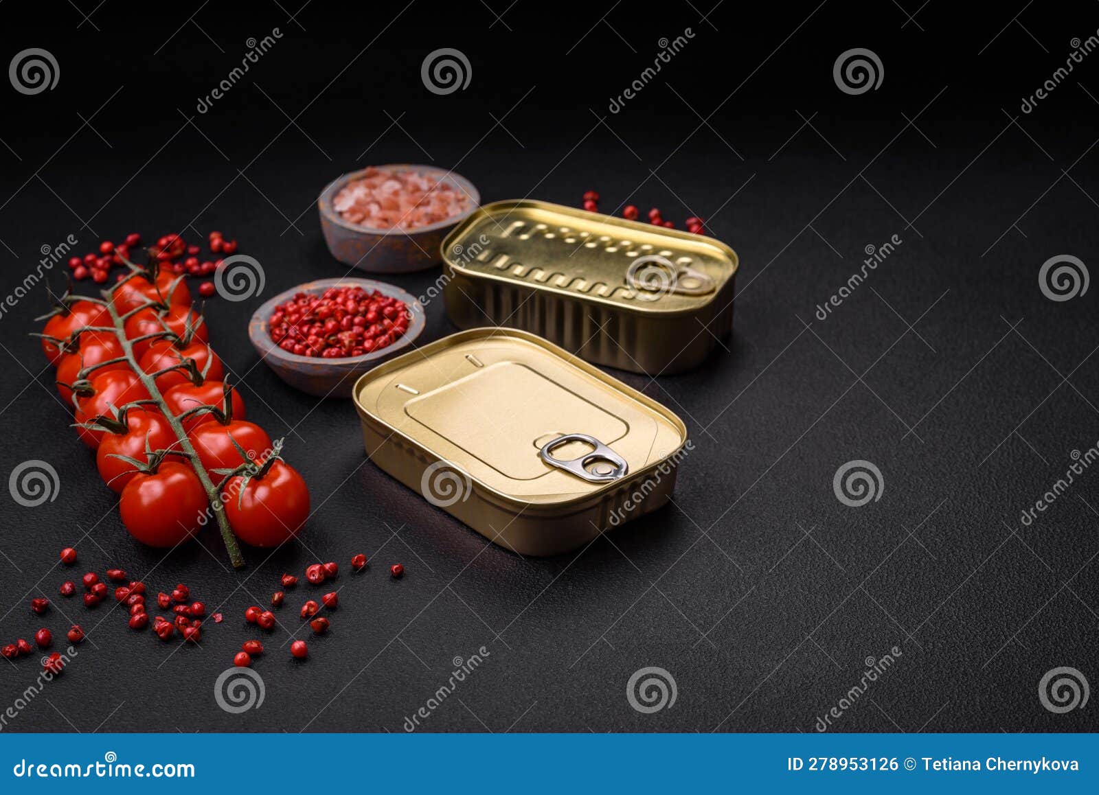 Tin or Aluminum Rectangular Can of Canned Food with a Key Stock Photo ...