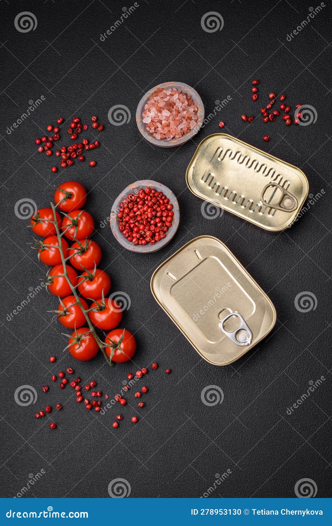 Tin or Aluminum Rectangular Can of Canned Food with a Key Stock Photo ...