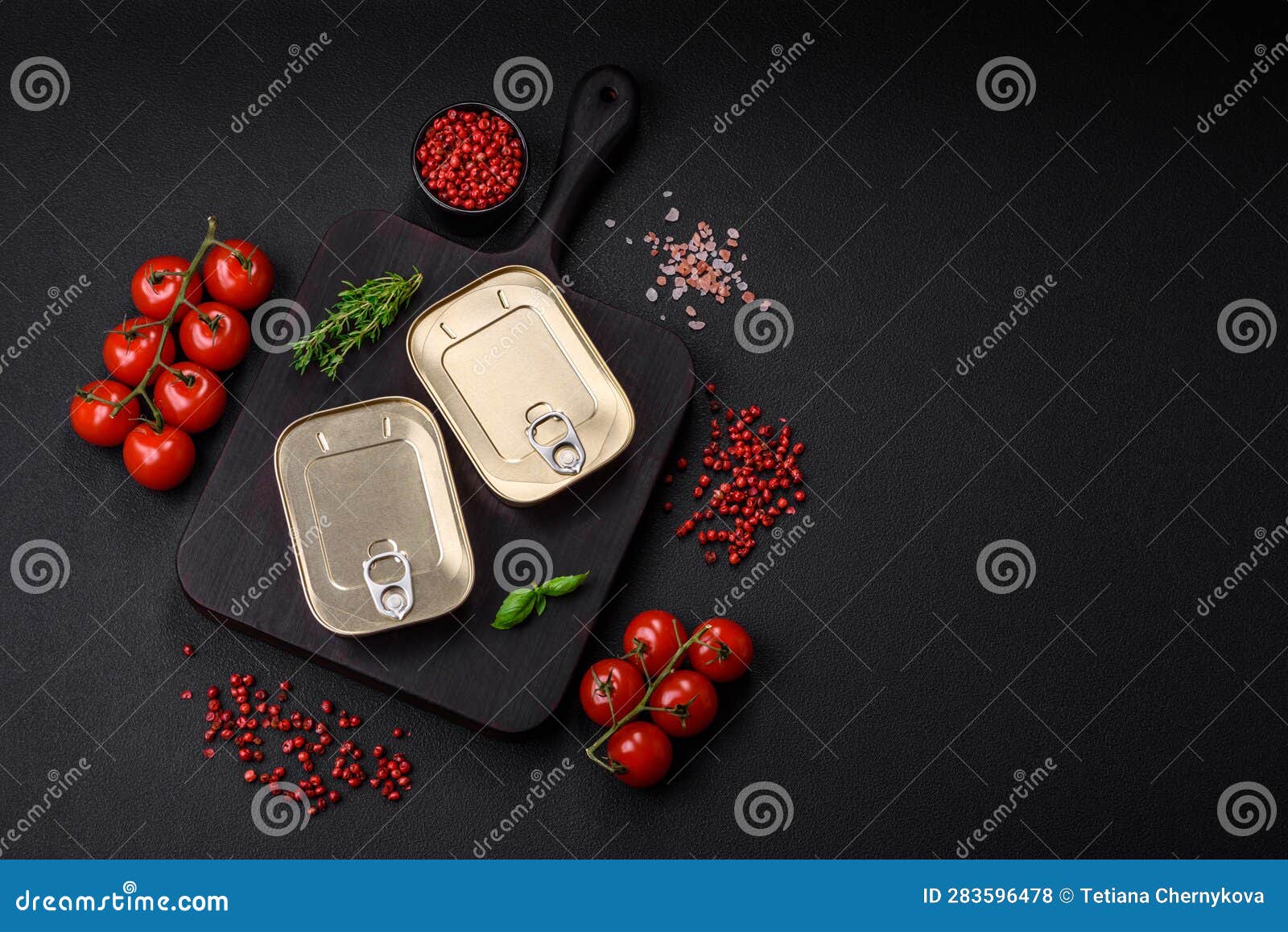 Tin or Aluminum Rectangular Can of Canned Food with a Key Stock Photo ...