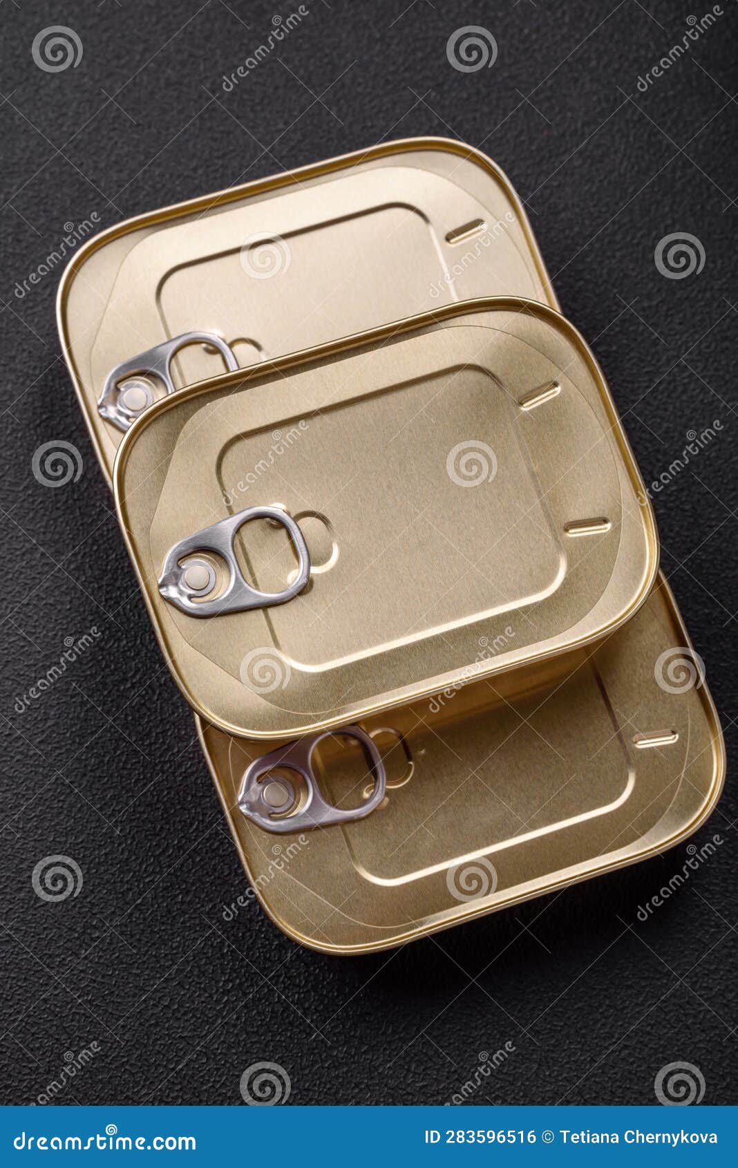 Tin or Aluminum Rectangular Can of Canned Food with a Key Stock Photo ...