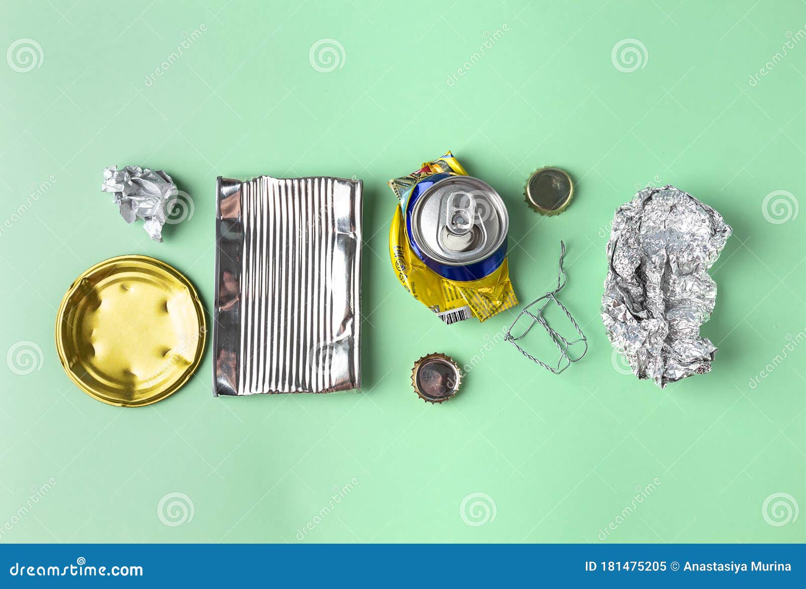 Tin and Aluminum Waste for Recycling Stock Image - Image of industry ...