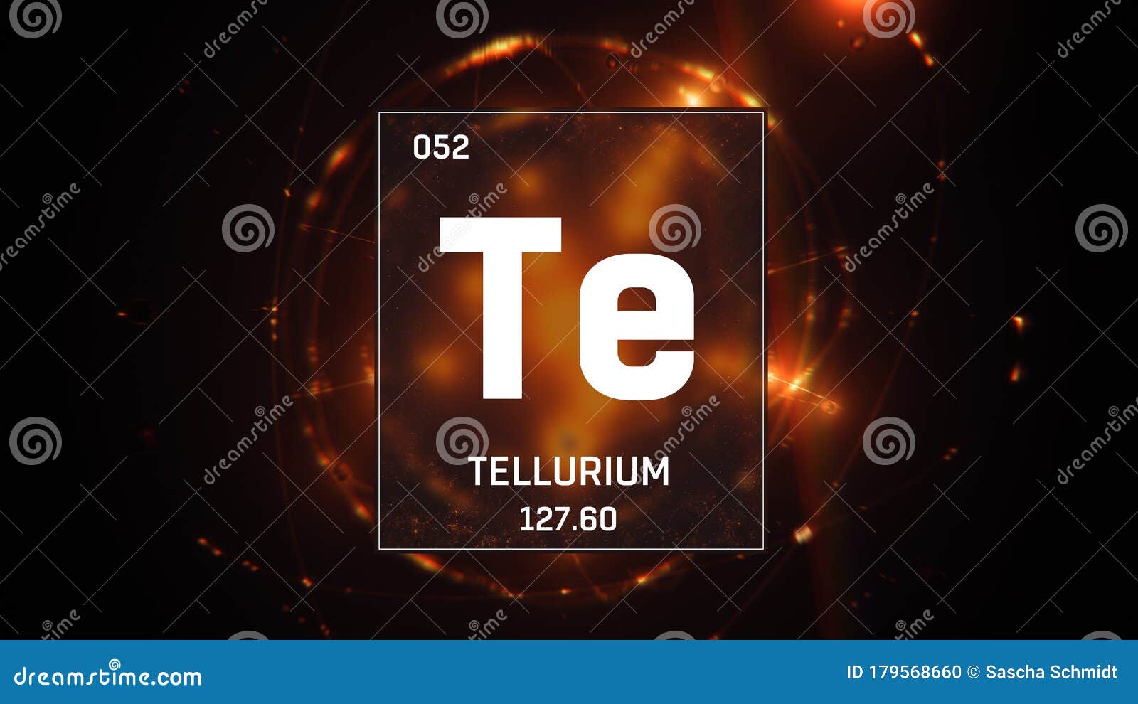 Tin As Element 50 of the Periodic Table 3D Illustration on Orange ...