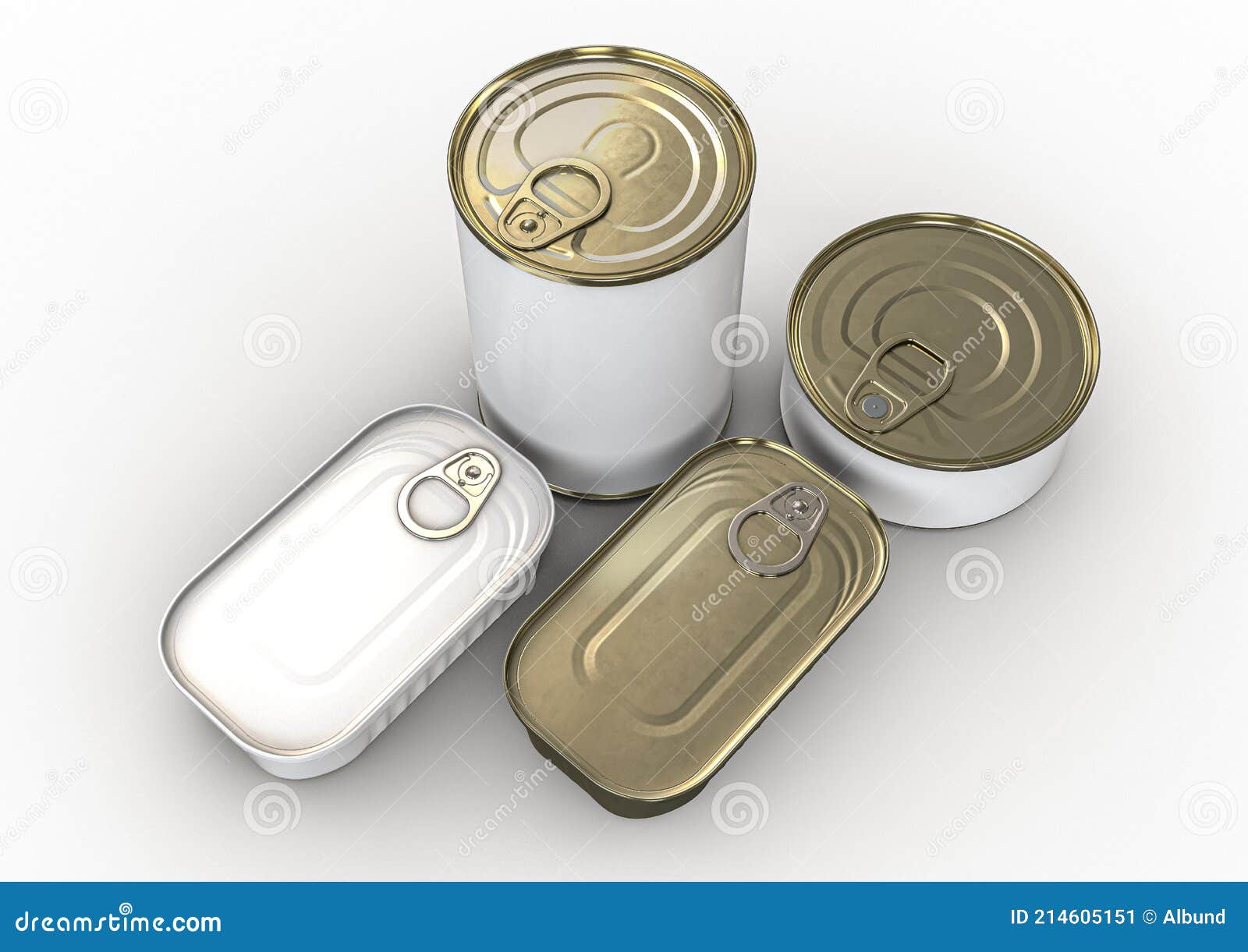 Tin Can Collection stock illustration. Illustration of round - 214605151