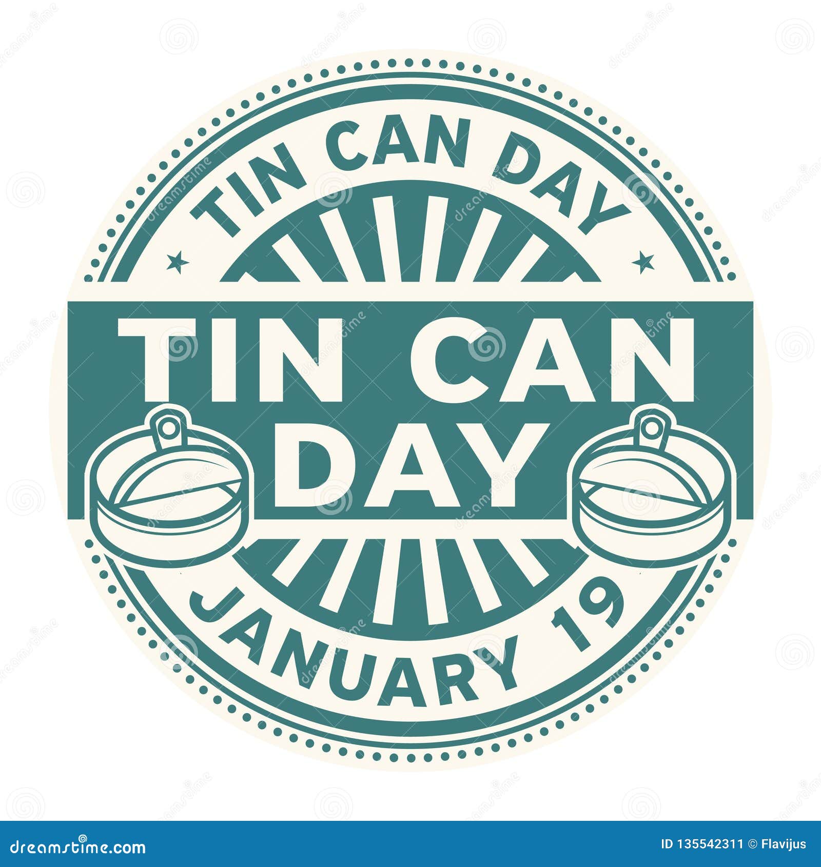 Tin Can Day, January 19 stock vector. Illustration of happy - 135542311