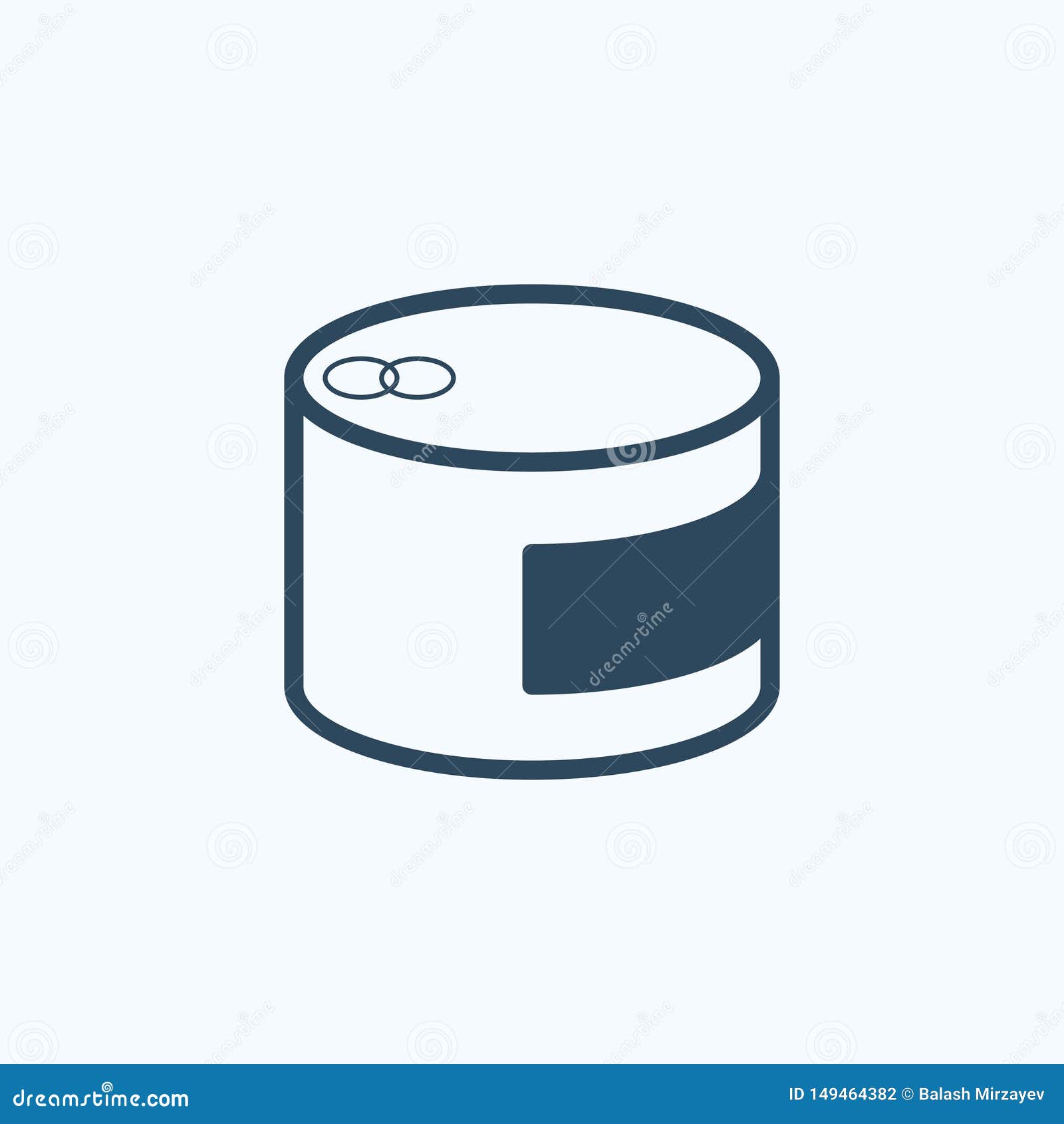 Conserve Tin Can Icon Set, Simple Style Vector Illustration ... Conserve Tin Can Icon Set, Simple Style Vector Illustration ...