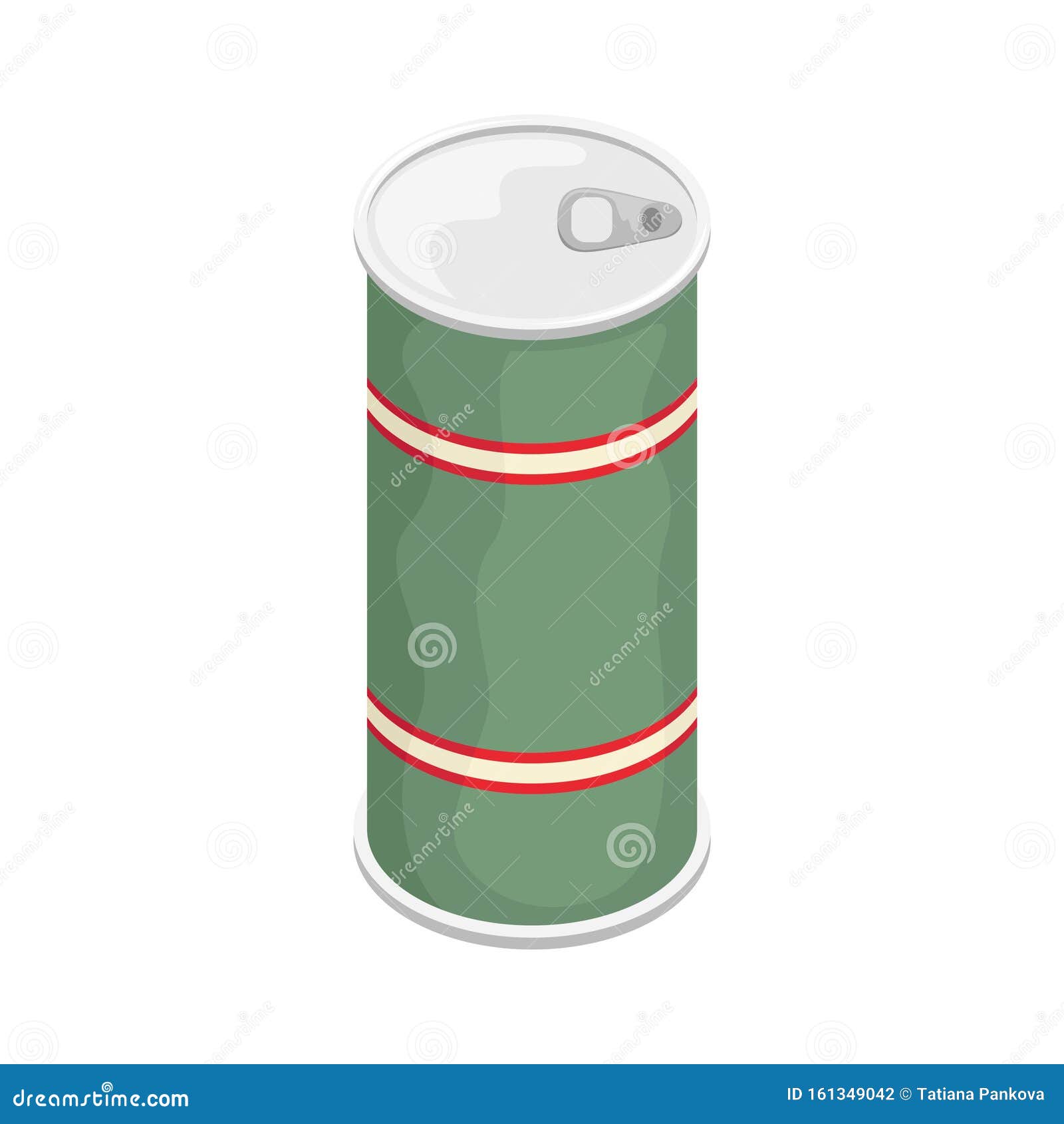 A Tin Can with a Label. 3D Vector Illustration Stock Vector ...