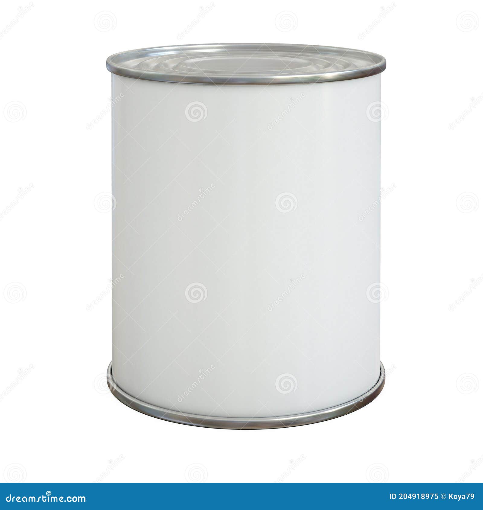 Tin Can Mock Up, Aluminum Can, Blank Copy Space Can Isolated on White ...
