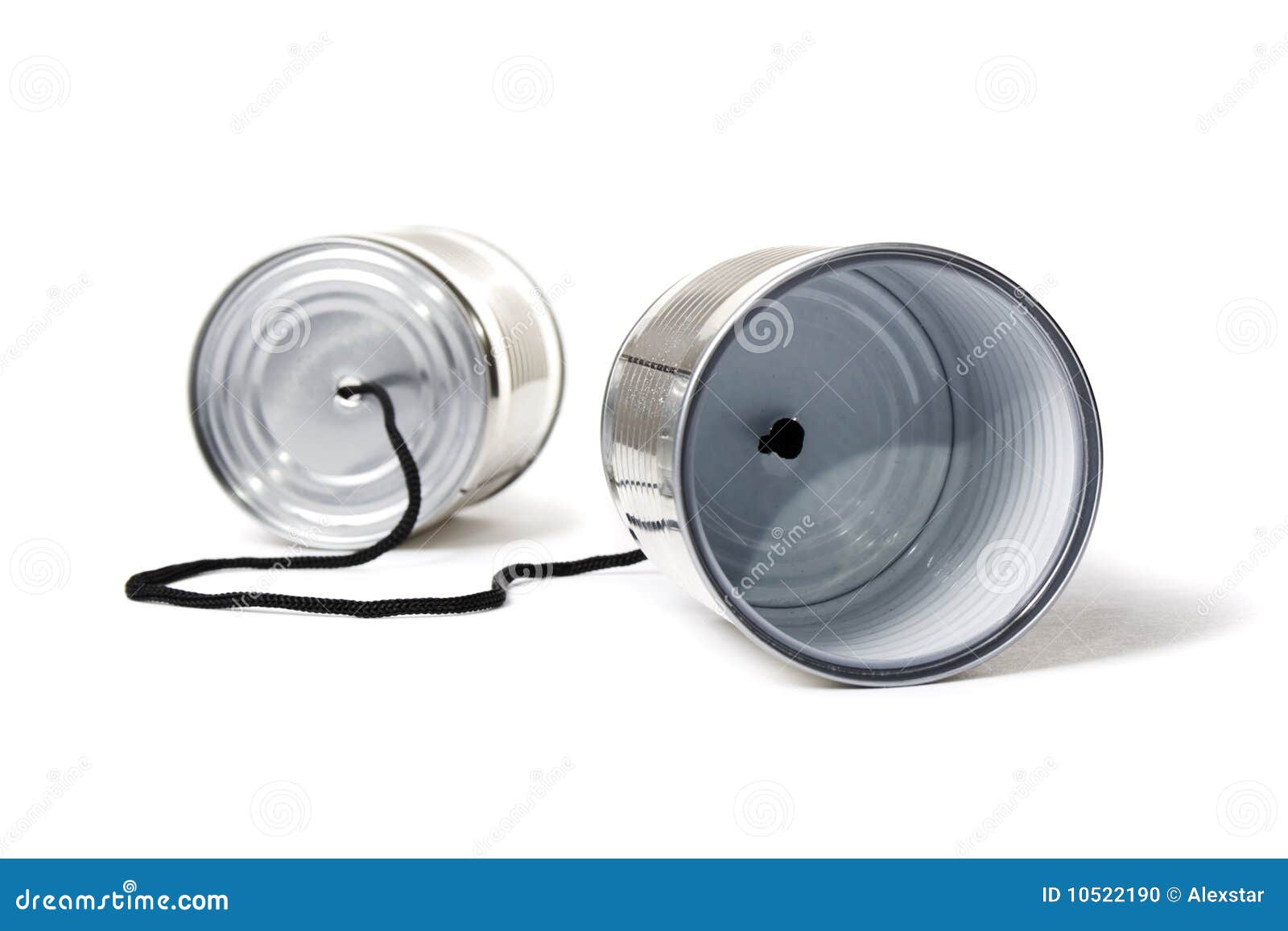 Tin can phone stock photo. Image of message, discussion - 10522190