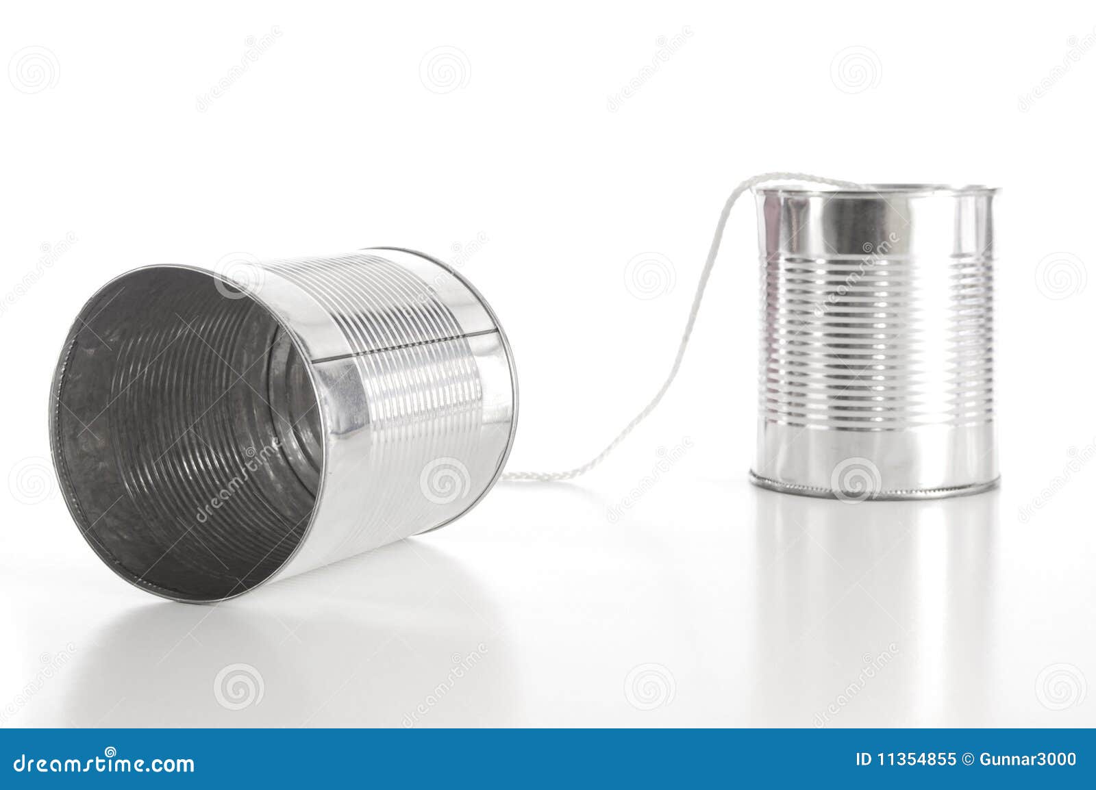 Tin can phone stock image. Image of telecommunication - 11354855