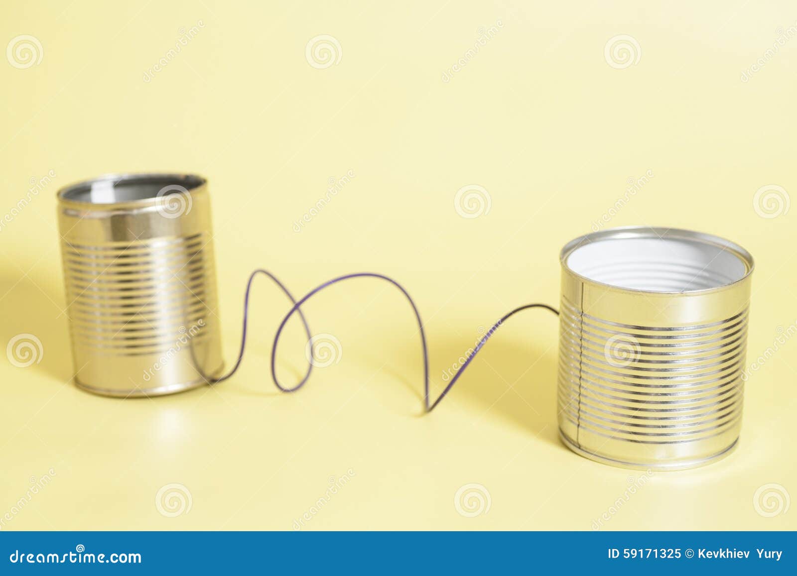 Tin can phone stock image. Image of conference, cable - 59171325