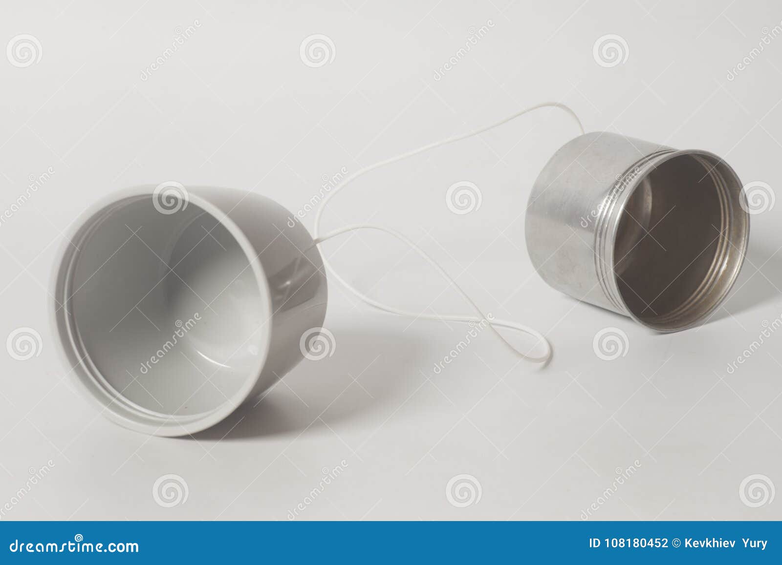 Tin Can Phone. Communication Concept . Stock Photo - Image of ...