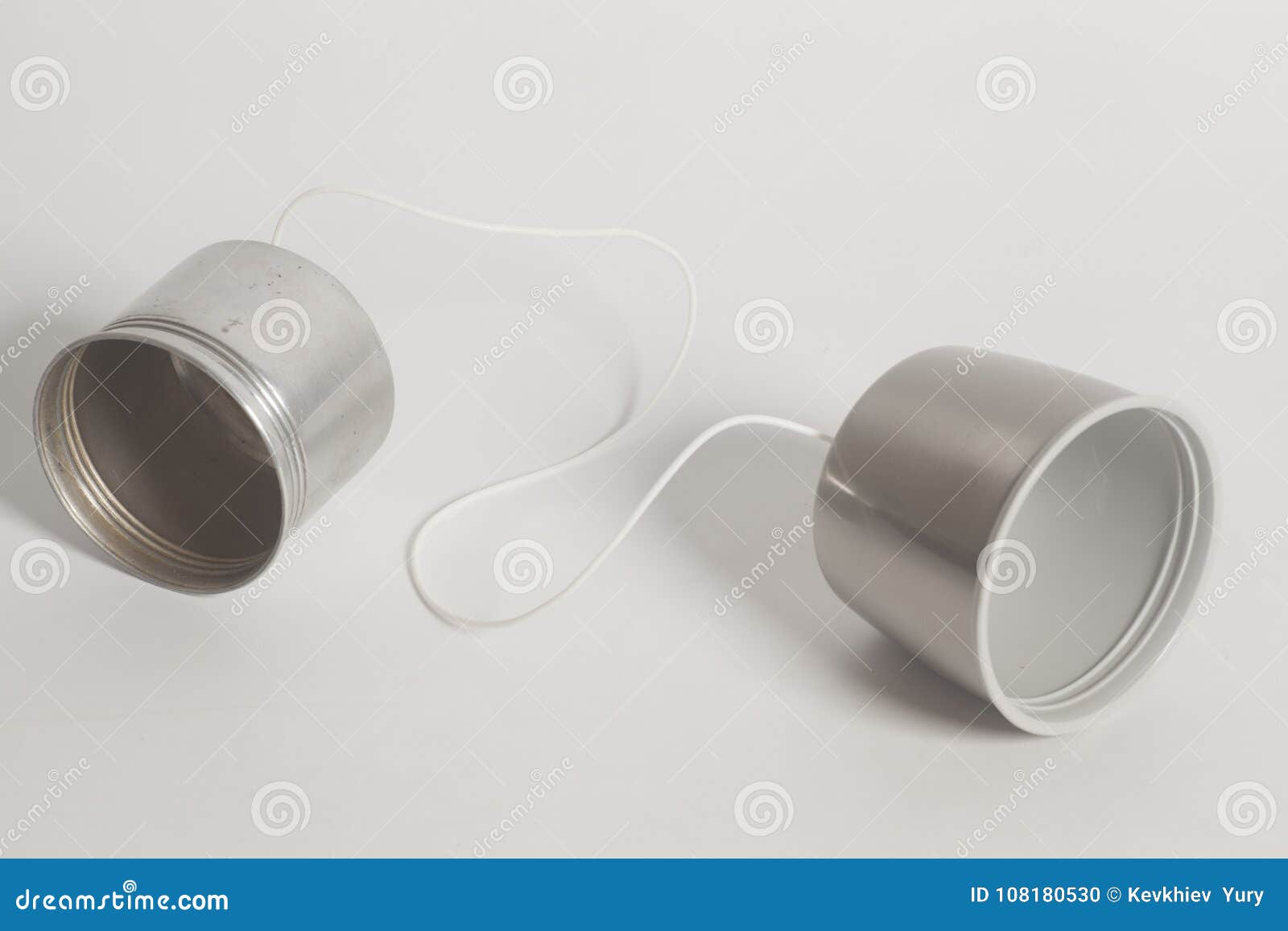 Tin Can Phone. Communication Concept . Stock Photo - Image of ...