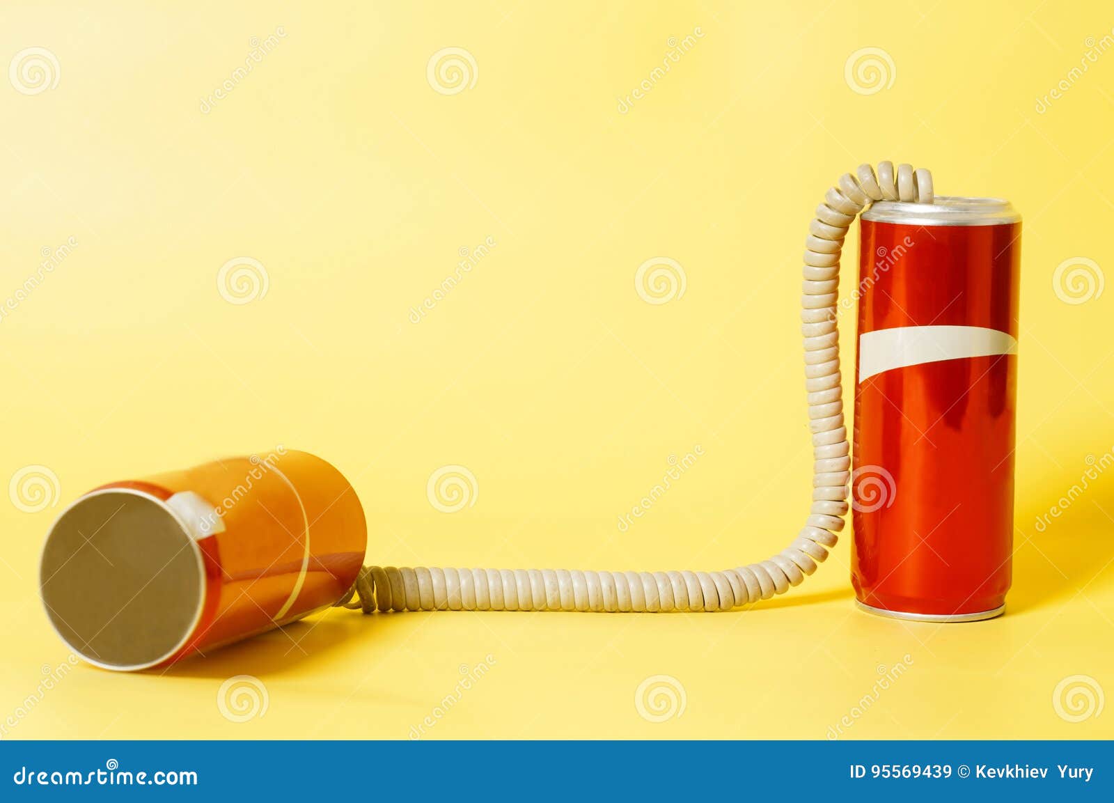 Tin Can Phone. Communication Concept . Stock Image - Image of medium ...