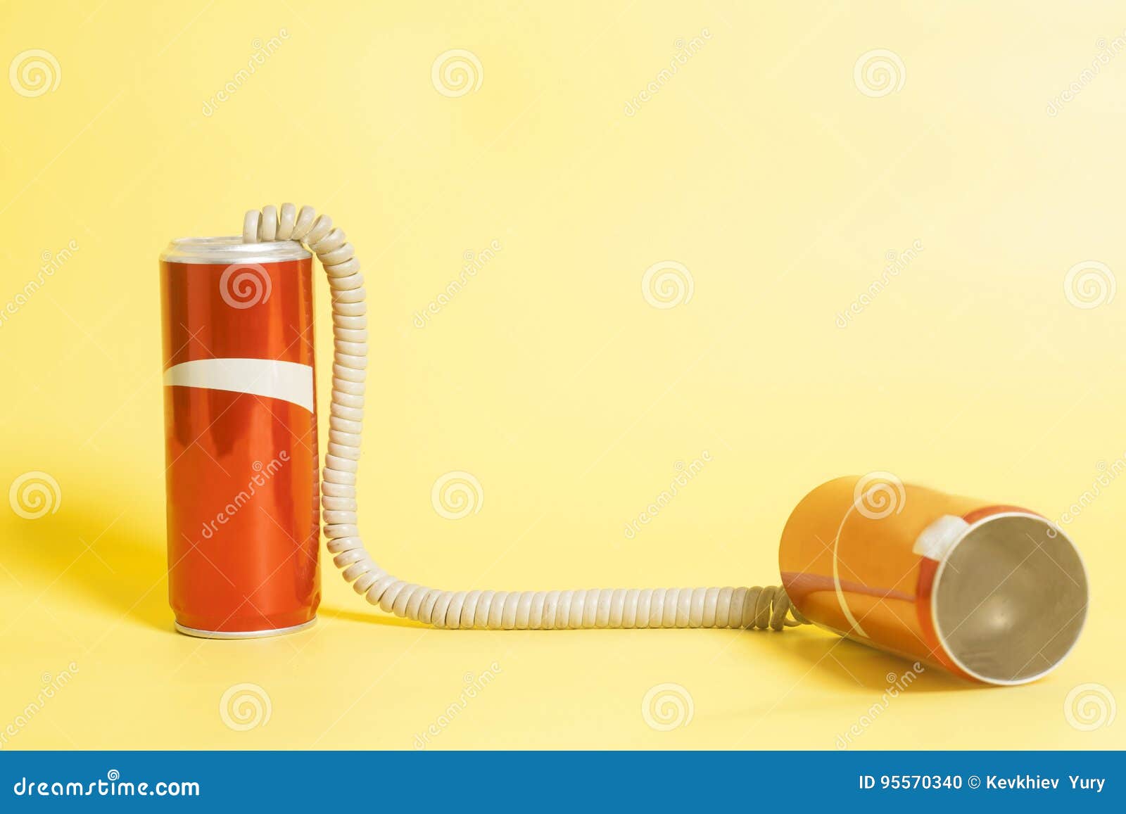 Tin Can Phone. Communication Concept . Stock Photo - Image of concept ...