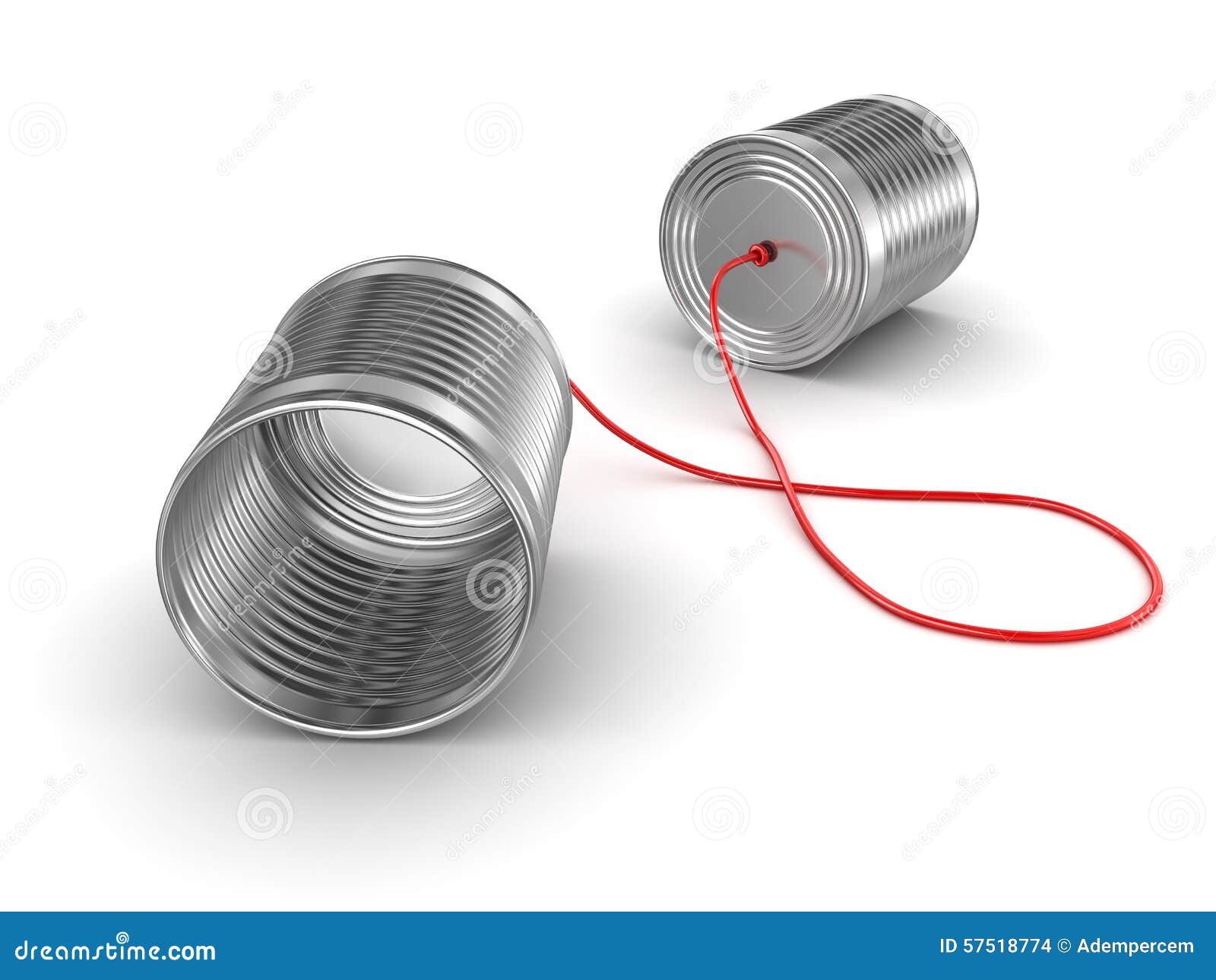 Tin can phone stock illustration. Illustration of communication - 57518774