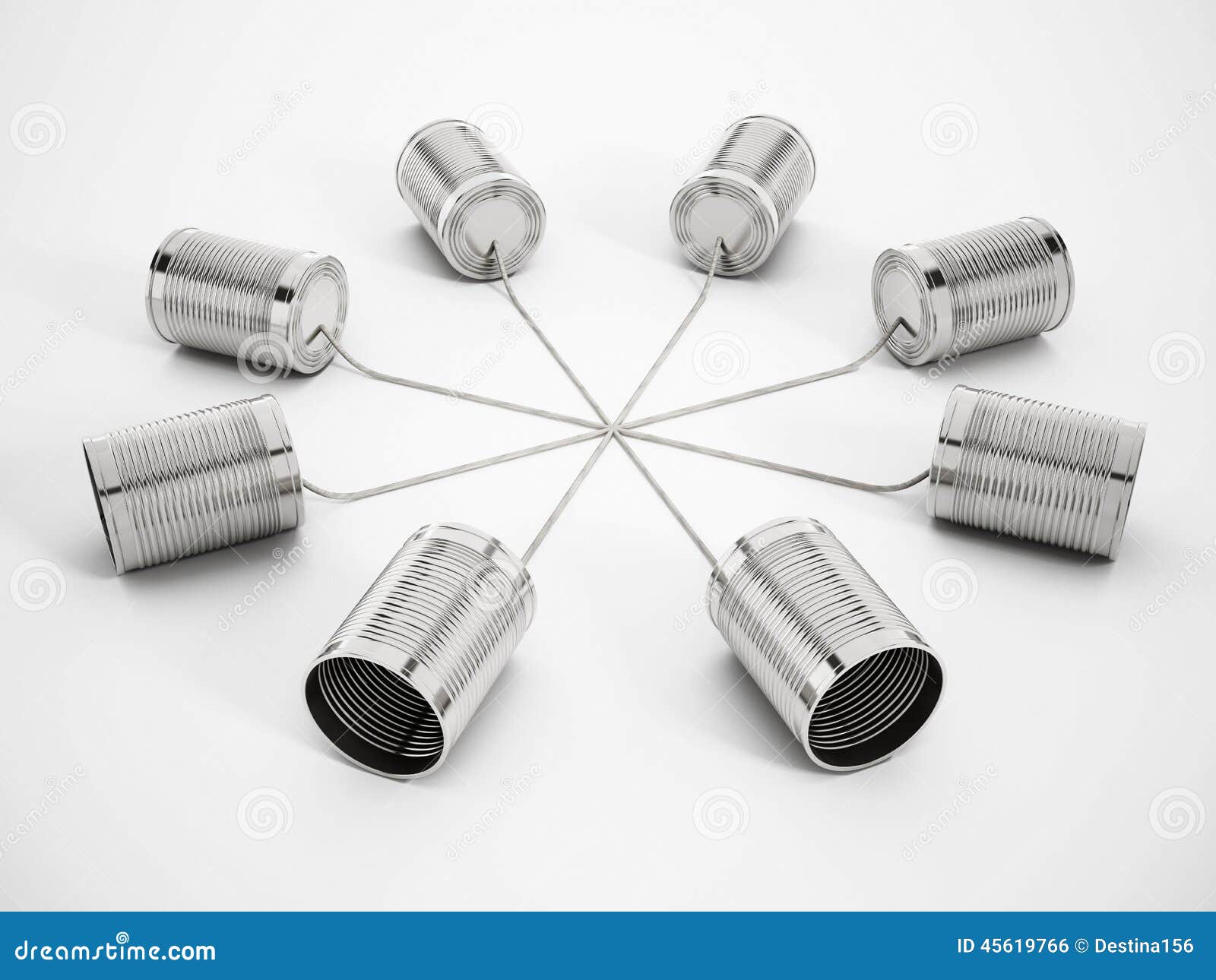 Tin can phone network stock illustration. Illustration of aluminum ...