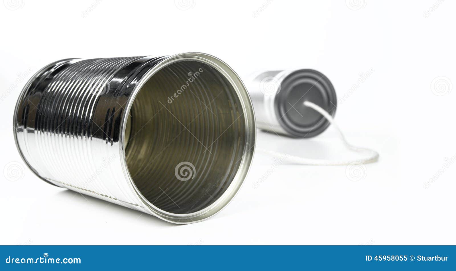 Tin Can stock image. Image of simplicity, receiver, obsolete - 45958055