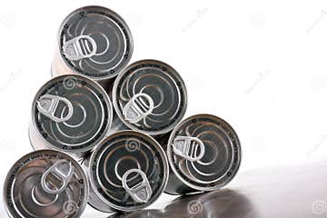 Tin can pyramid stock image. Image of preserved, recycling - 7337281