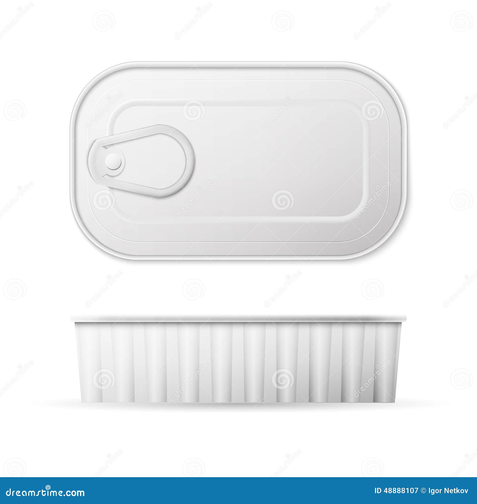 Tin can stock vector. Illustration of blank, conserve - 48888107