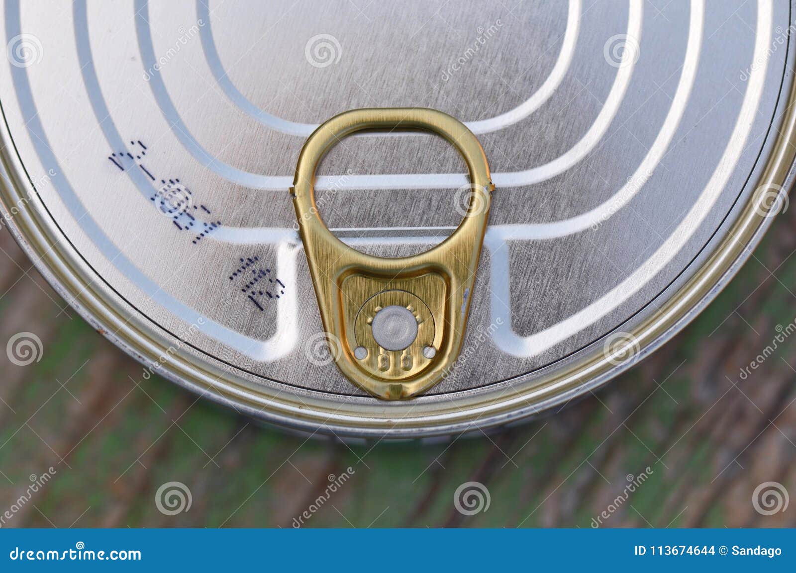 Tin can with ring pull stock photo. Image of chrome - 113674644
