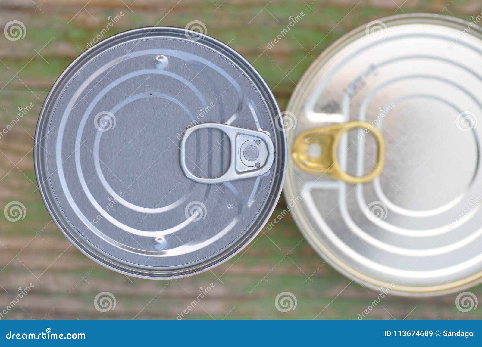Tin can with ring pull stock image. Image of chrome - 113674689