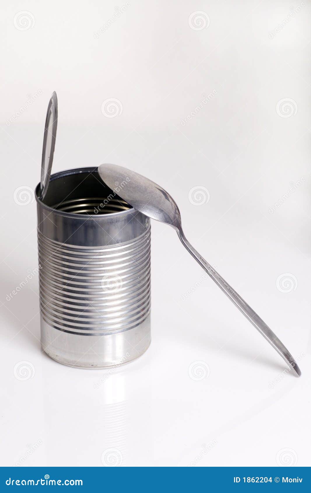 Tin can and spoon stock photo. Image of spoon, background - 1862204
