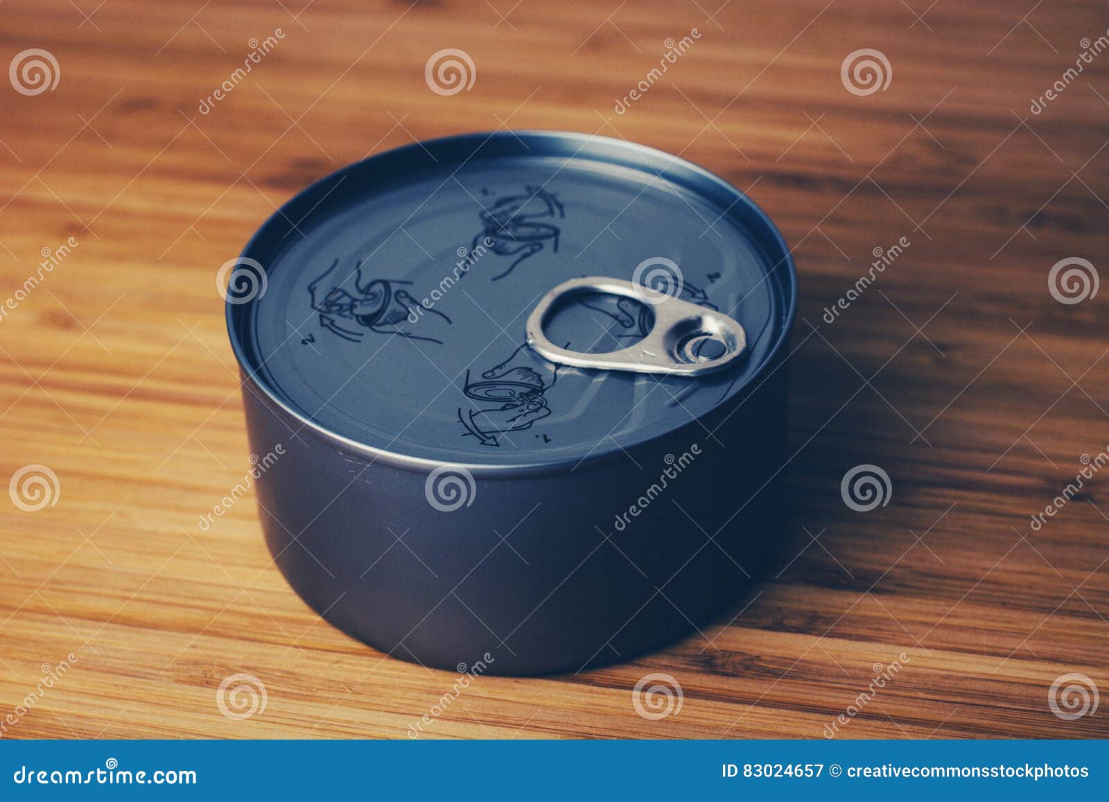 Tin Can On Table Picture. Image: 83024657