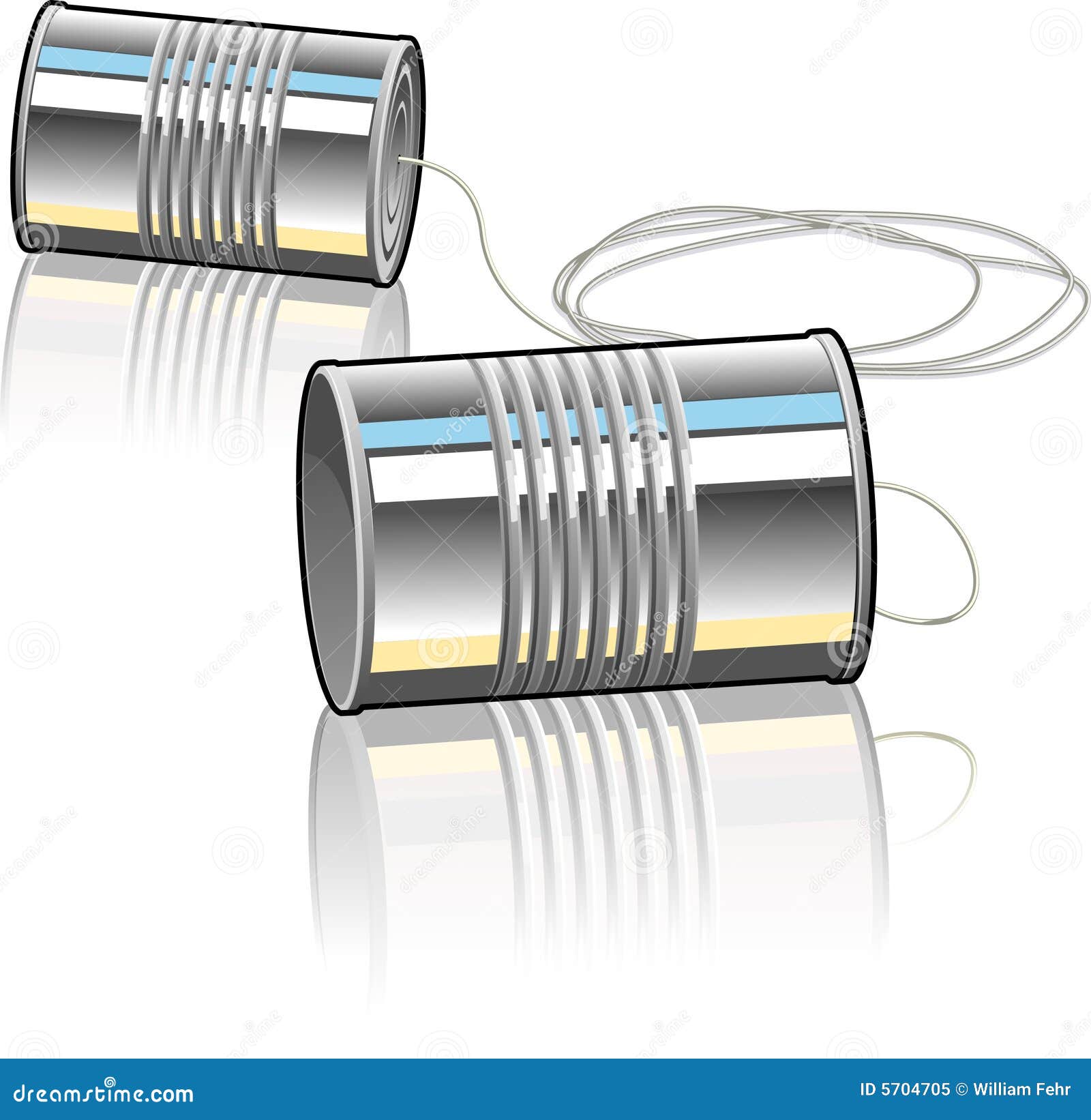 Tin Can Telephone stock vector. Illustration of telephone - 5704705