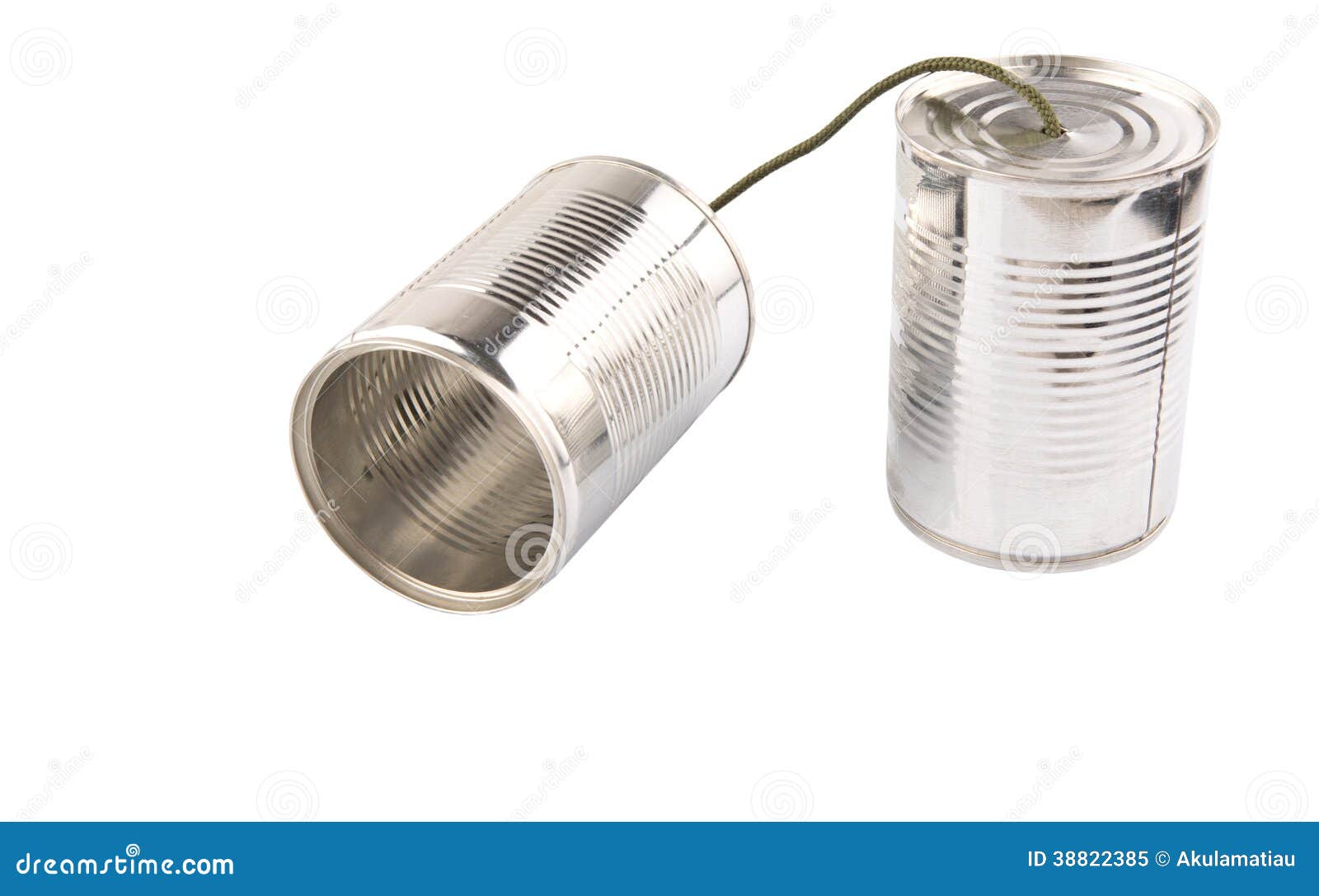 Tin Can Telephone VI stock image. Image of aluminium - 38822385