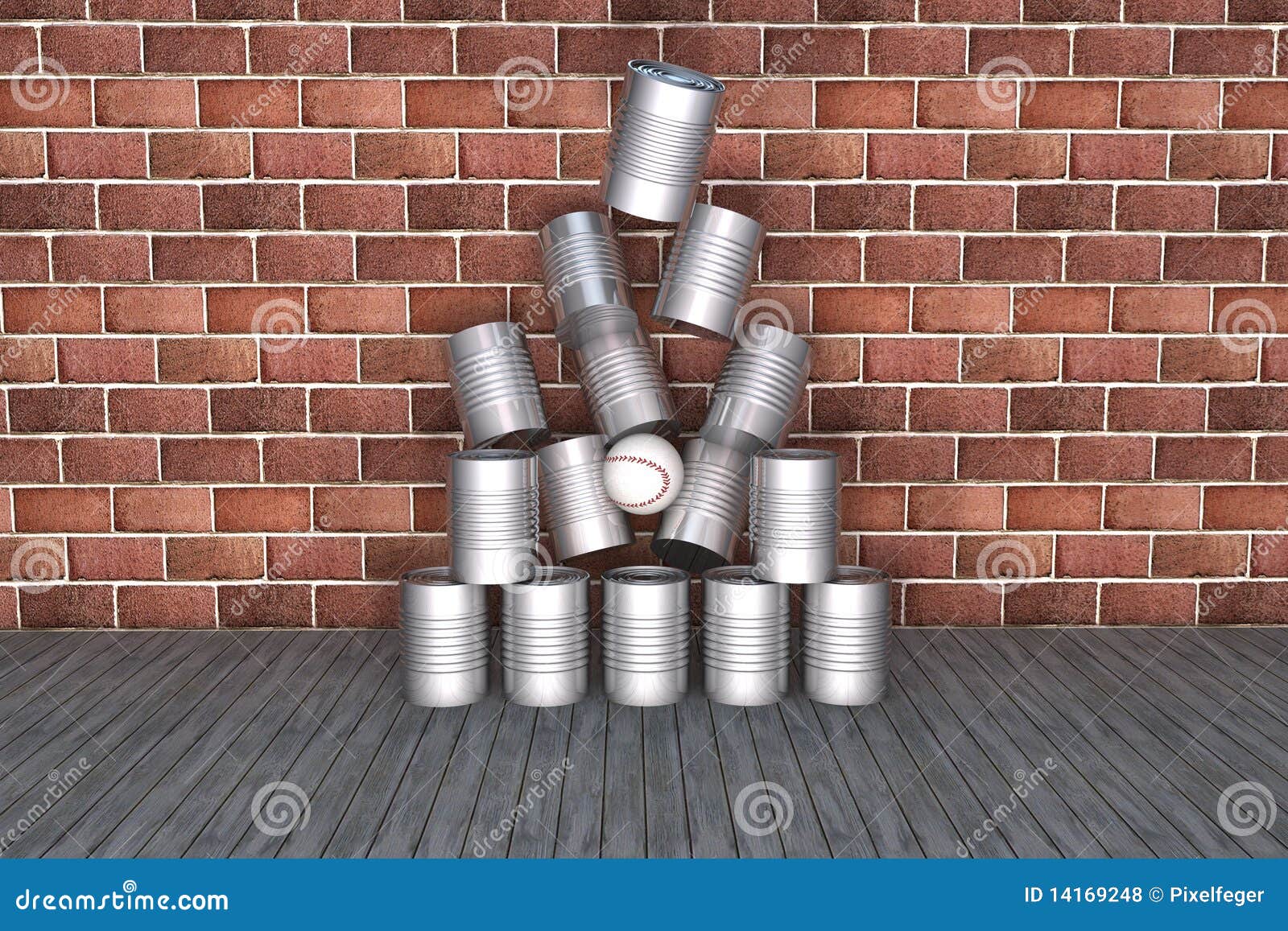 Tin can to fall over stock illustration. Illustration of throwing ...