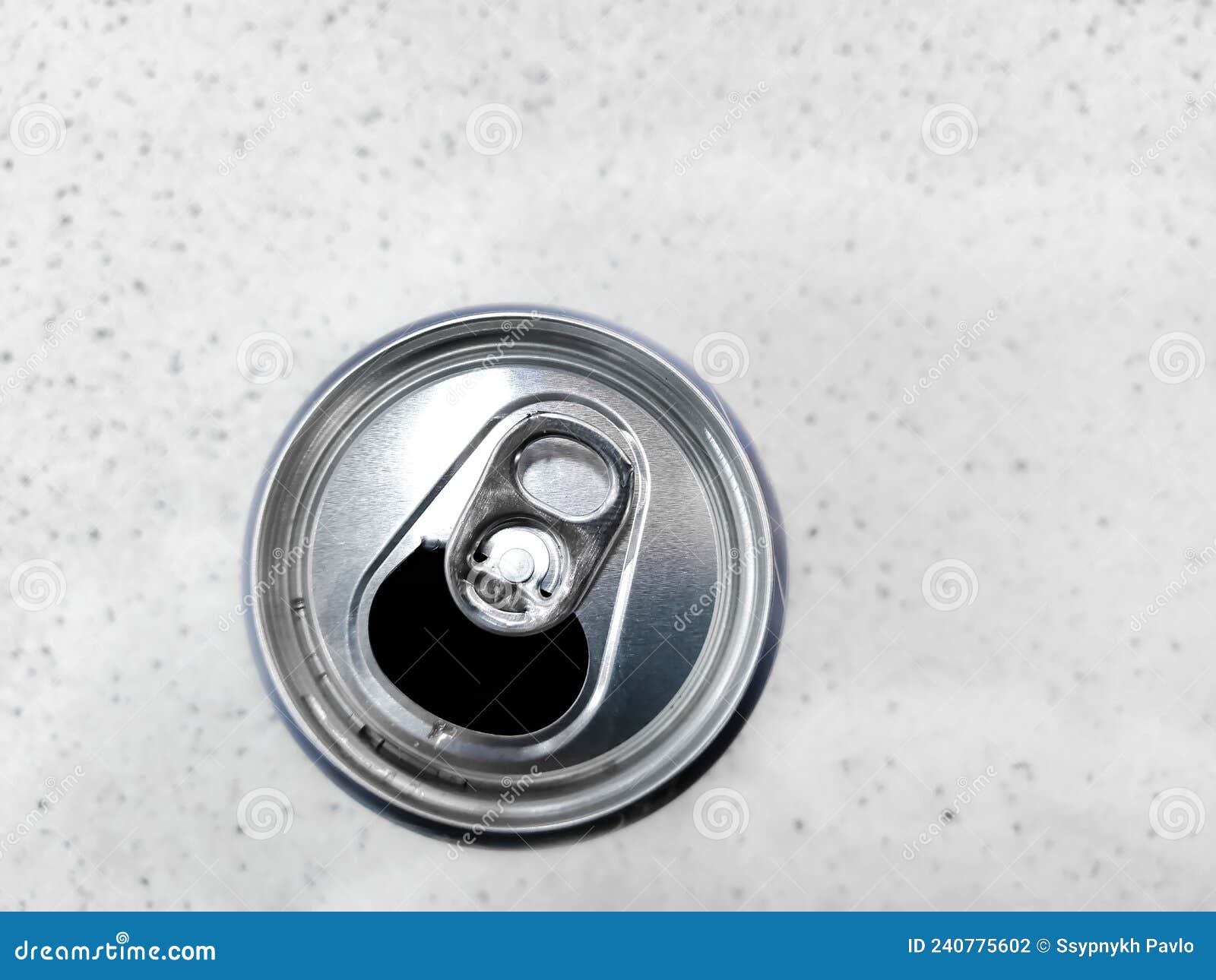 Tin Can Top View. Open Tin Can. the Top of the Tin Can is Open for ...