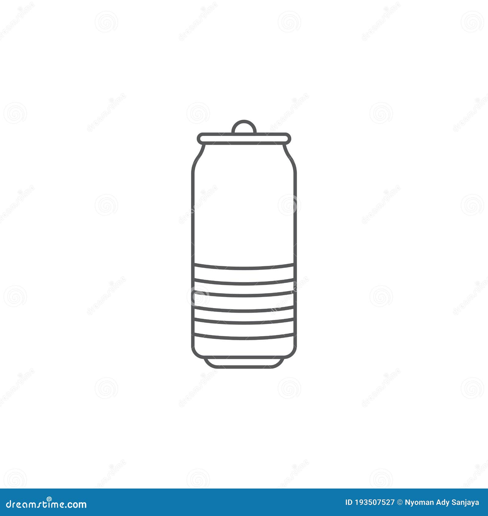 Tin Can Vector Icon Symbol Isolated on White Background Stock Vector ...