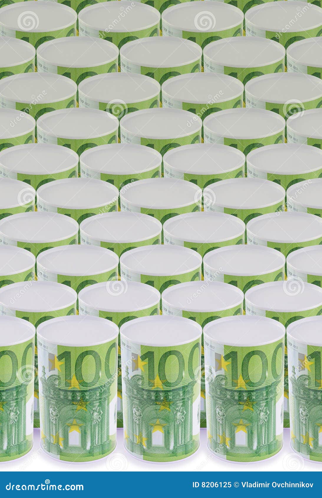 Tin Cans with Hundred Euro Texture Stock Image - Image of fund, cash ...