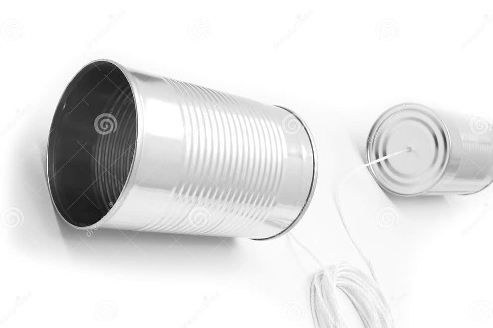 Tin cans and string stock photo. Image of speaker, telephone - 527688