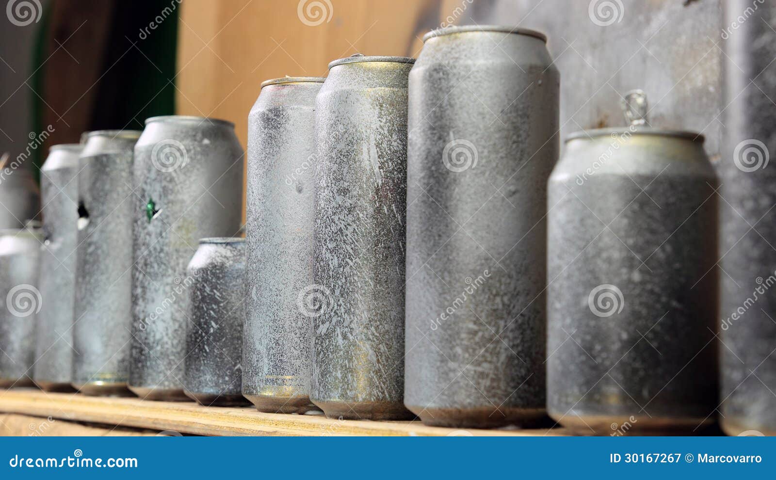 Tin can target stock image. Image of marksman, black - 30167267
