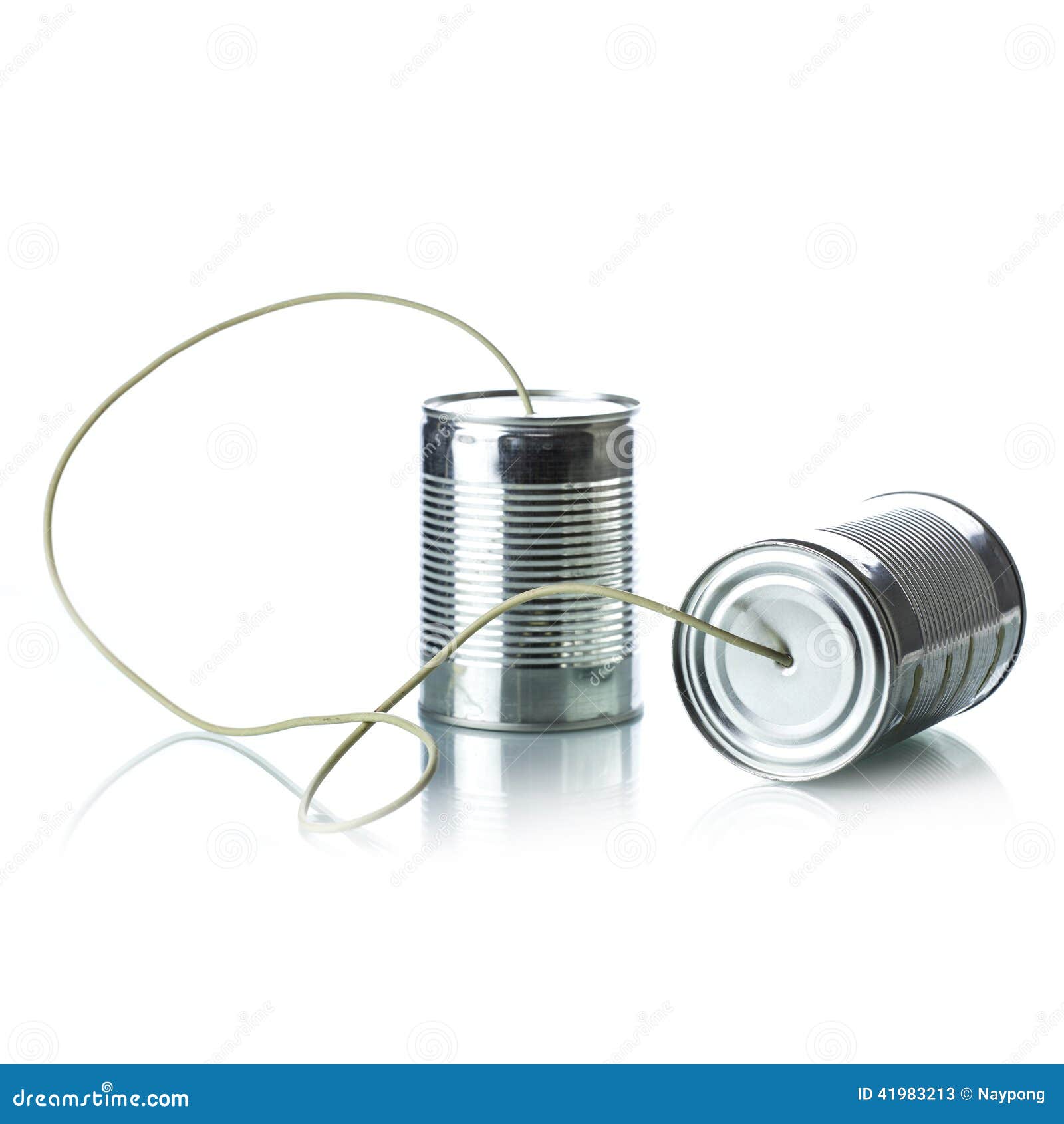 Tin cans telephone stock image. Image of concept, childhood - 41983213