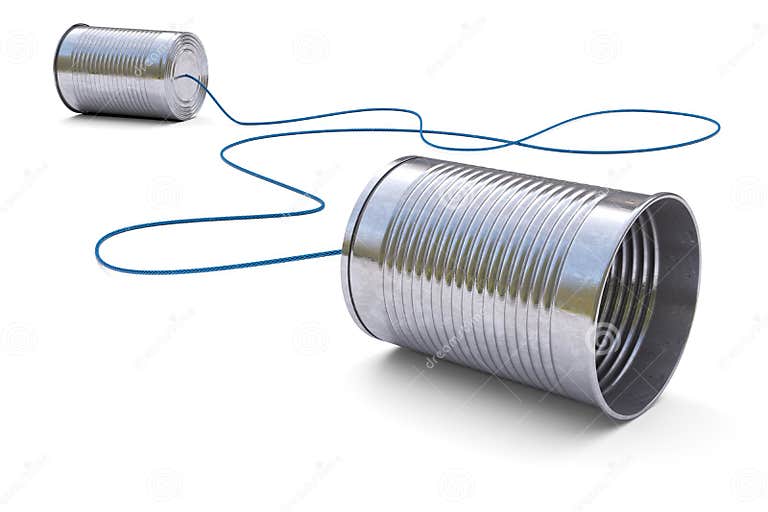 Tin cans telephone stock illustration. Illustration of wave - 64435977
