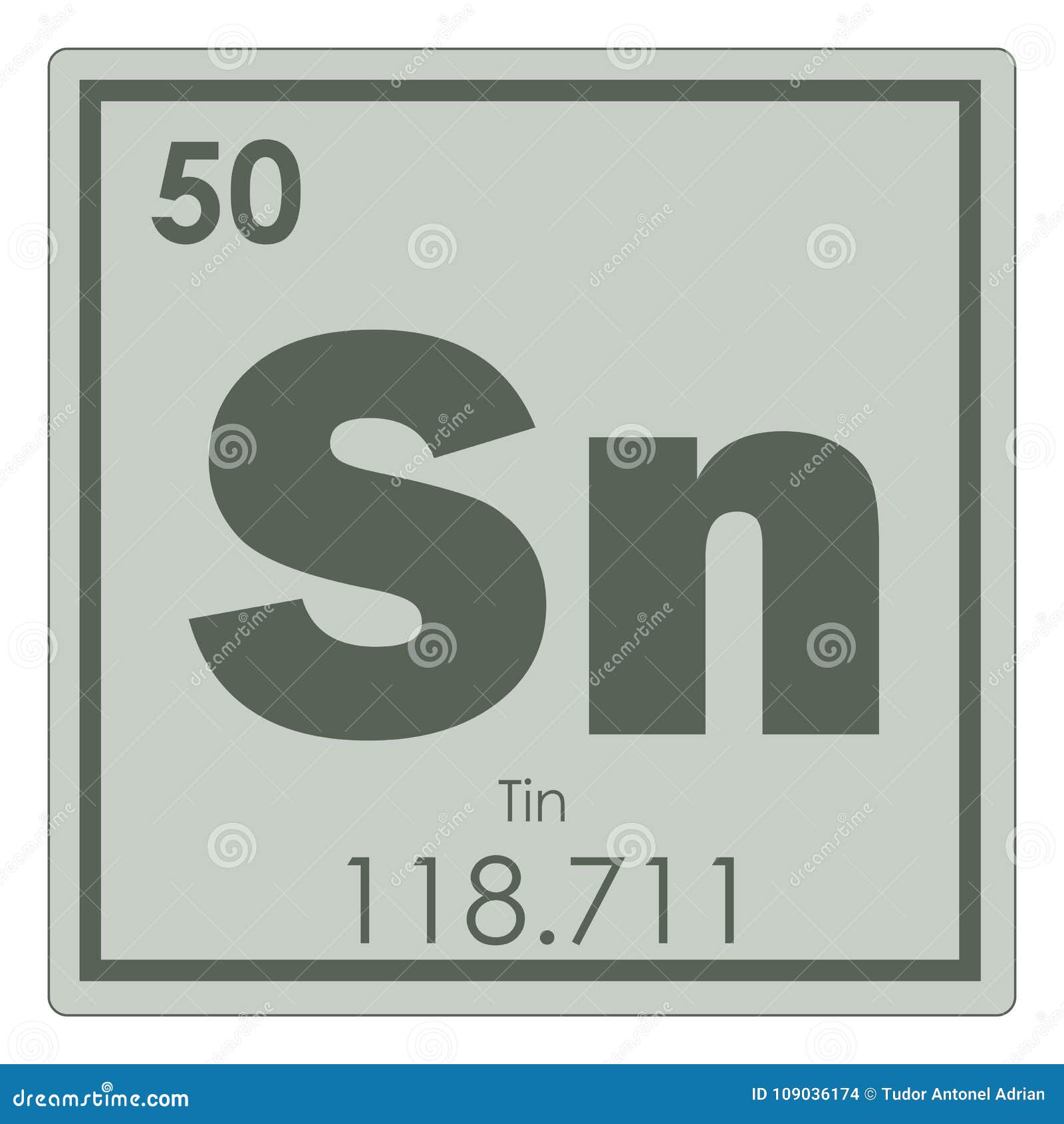 Tin chemical element stock illustration. Illustration of geek - 109036174