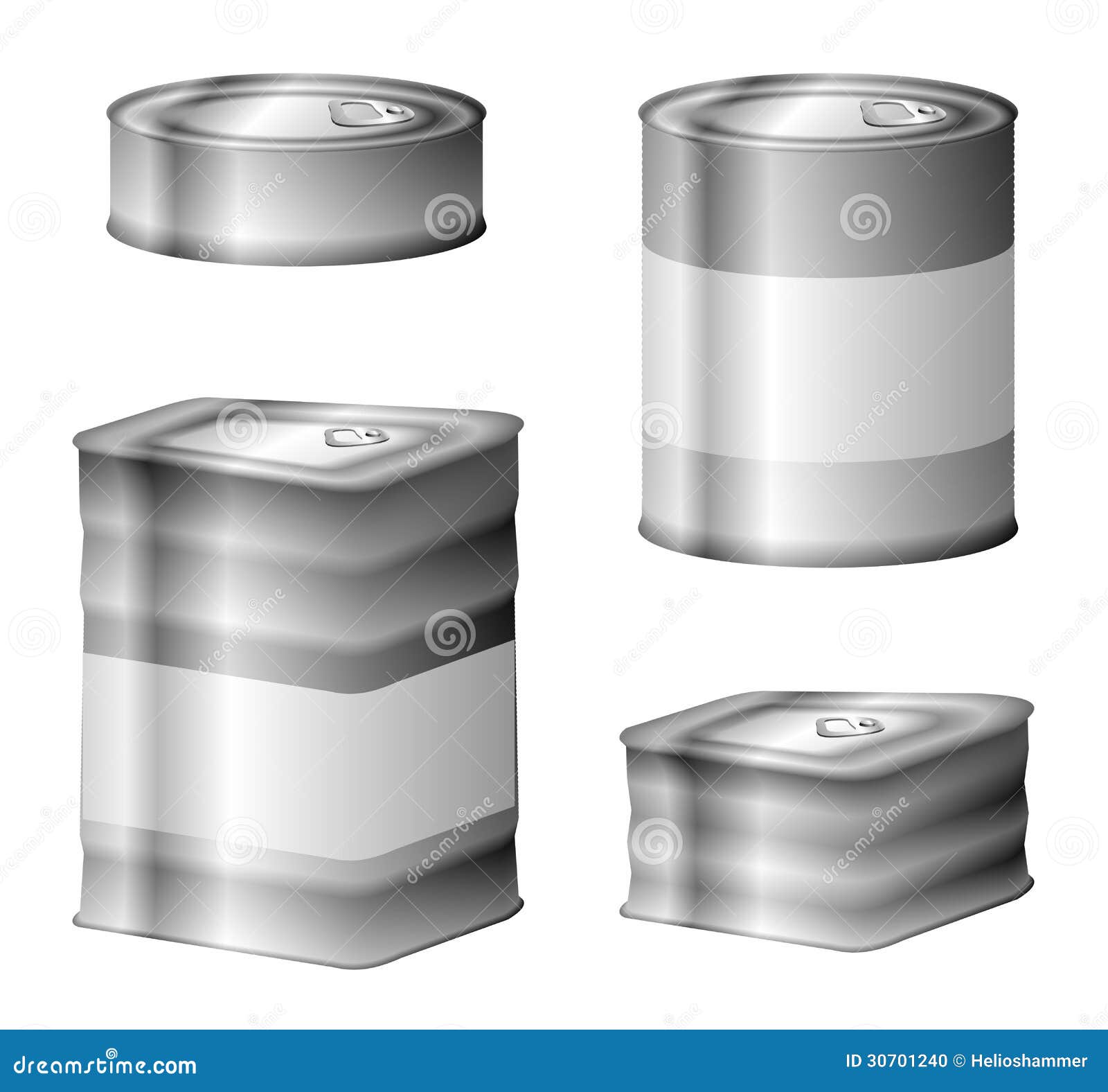 Tin conserve can set stock vector. Illustration of blank - 30701240