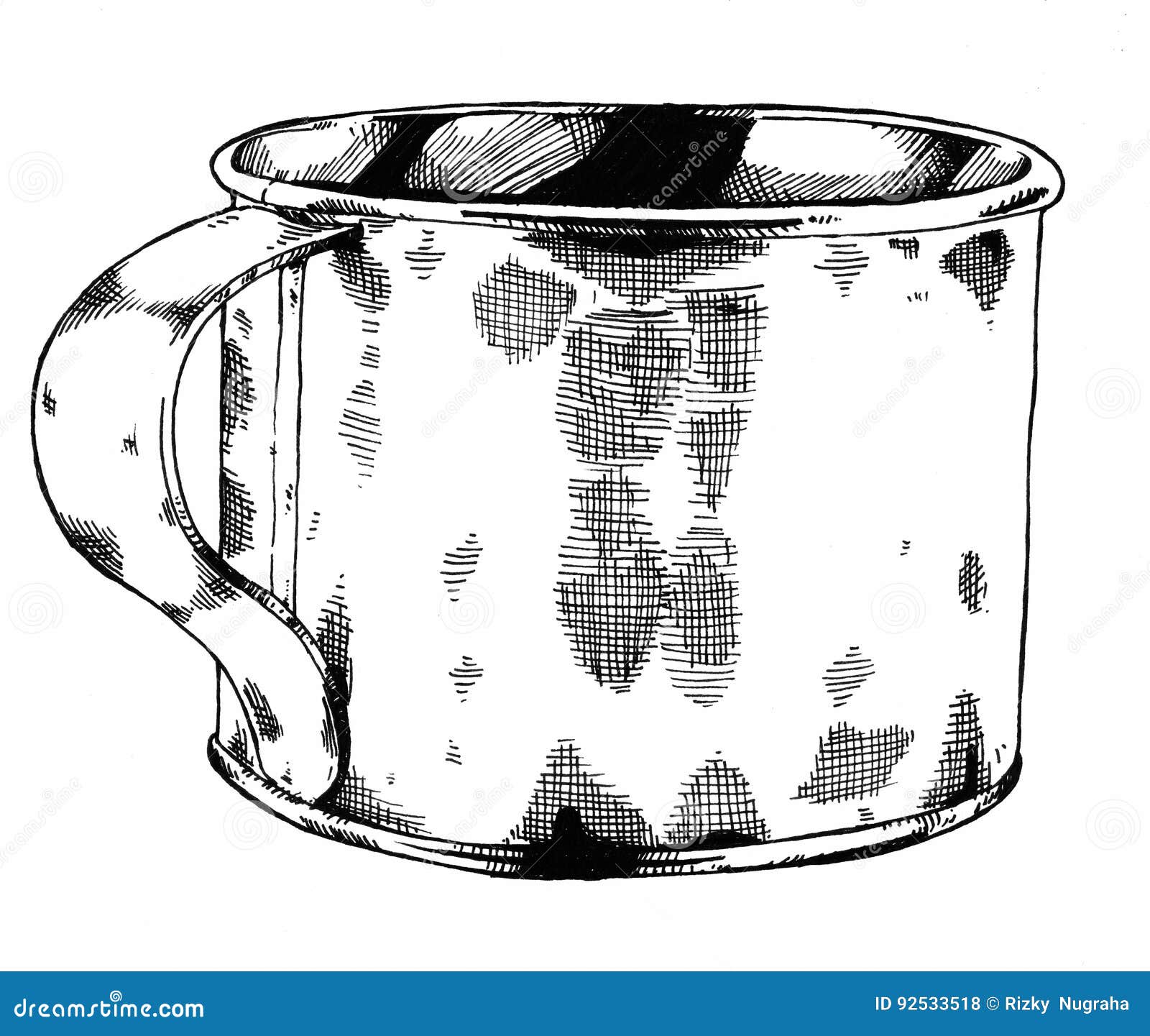 Tin Cup stock illustration. Illustration of drawing, work - 92533518
