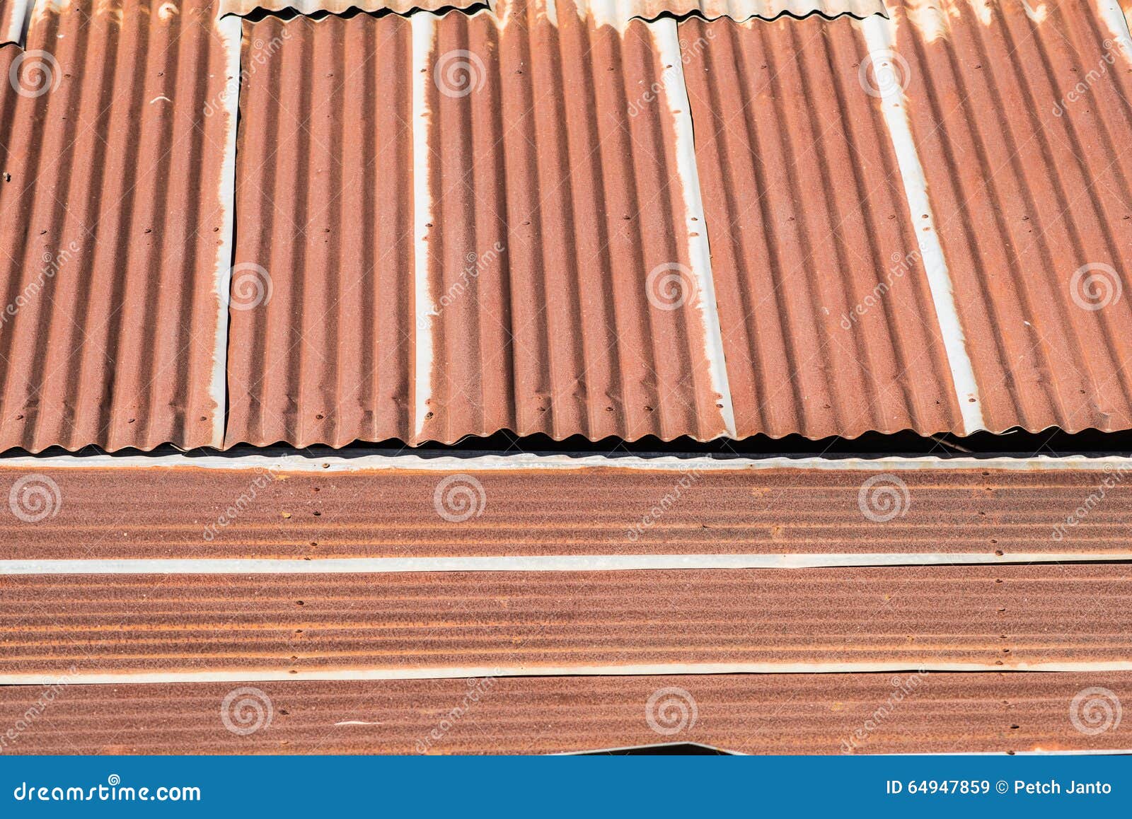 Tin Old Roof with Rust Home Stock Image - Image of rust, steel: 64947859