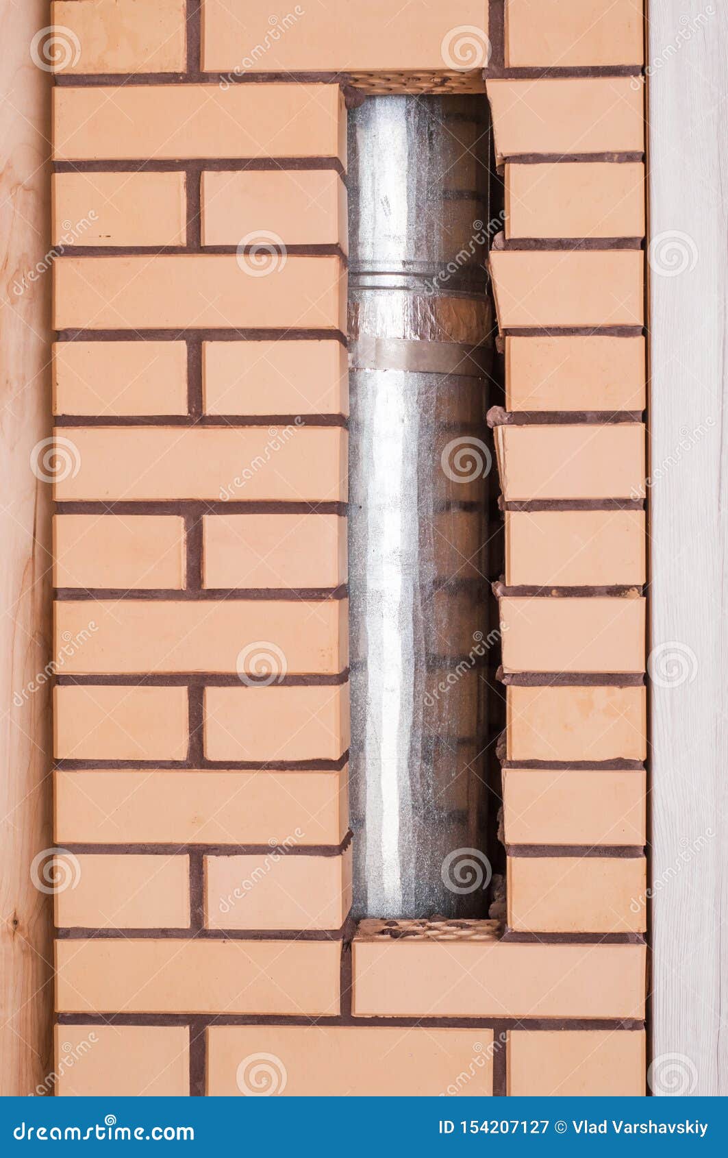Tin Pipe for Heating Type Sandwich Lined with Beige Decorative Brick ...