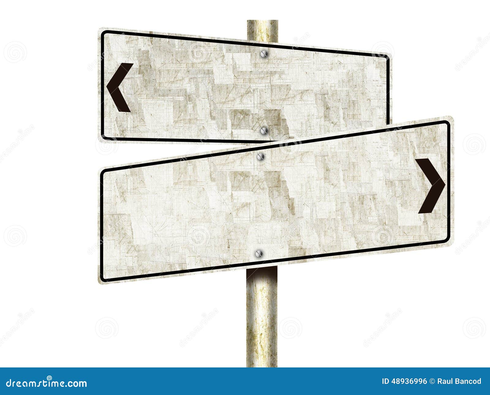 Tin Road Signs (Isolated) stock photo. Image of galvanized - 48936996