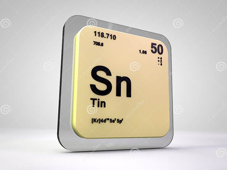 Tin - Sn - Chemical Element Periodic Table Stock Illustration ...