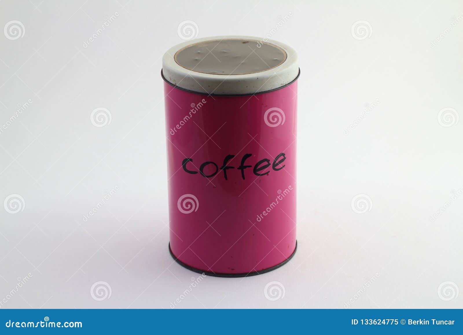 Tin Storage Container Rosa Variopinto Sul Modello Floreale Immagine ...