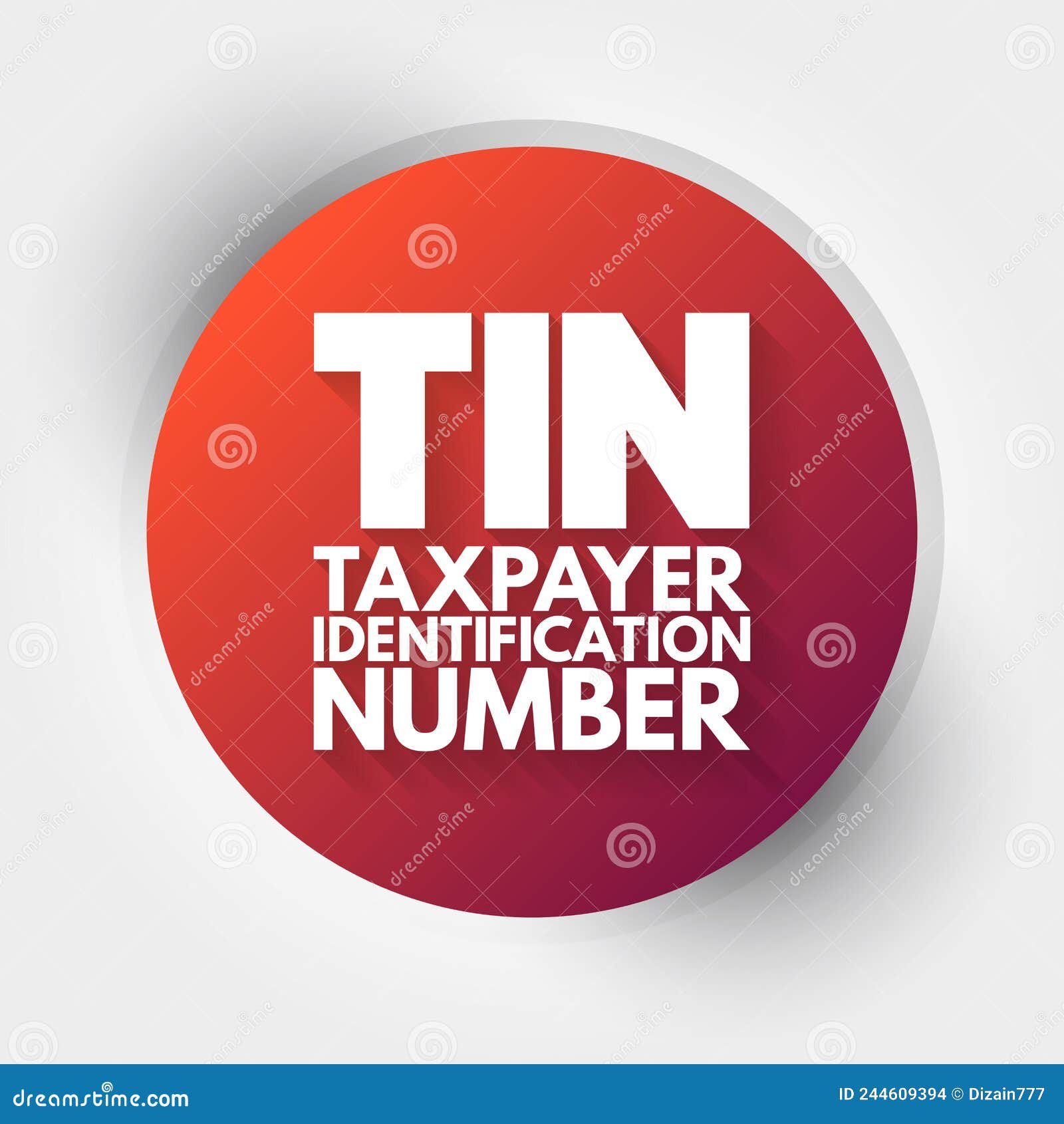 TIN - Taxpayer Identification Number Acronym, Concept Background ...