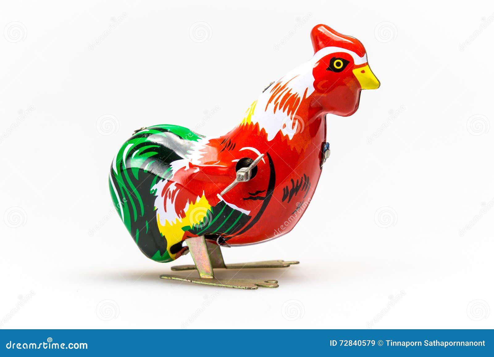Tin Toy Chicken stock image. Image of side, metal, chicken - 72840579
