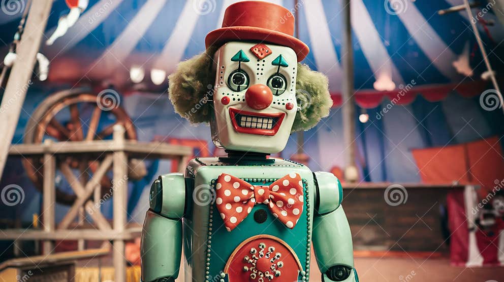 Tin toy clockwork robot stock illustration. Illustration of closeup ...