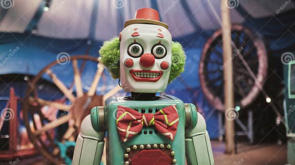 Tin toy clockwork robot stock illustration. Illustration of closeup ...