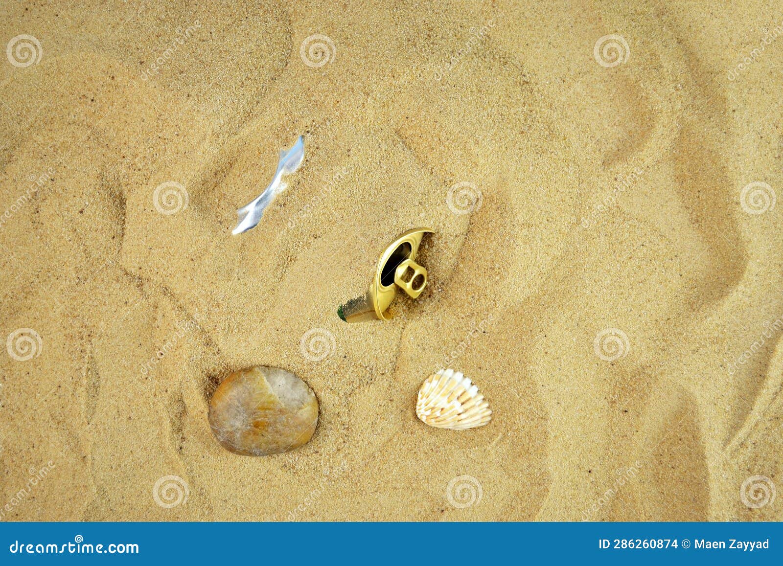 Tin waste on the beach stock photo. Image of dangerous - 286260874
